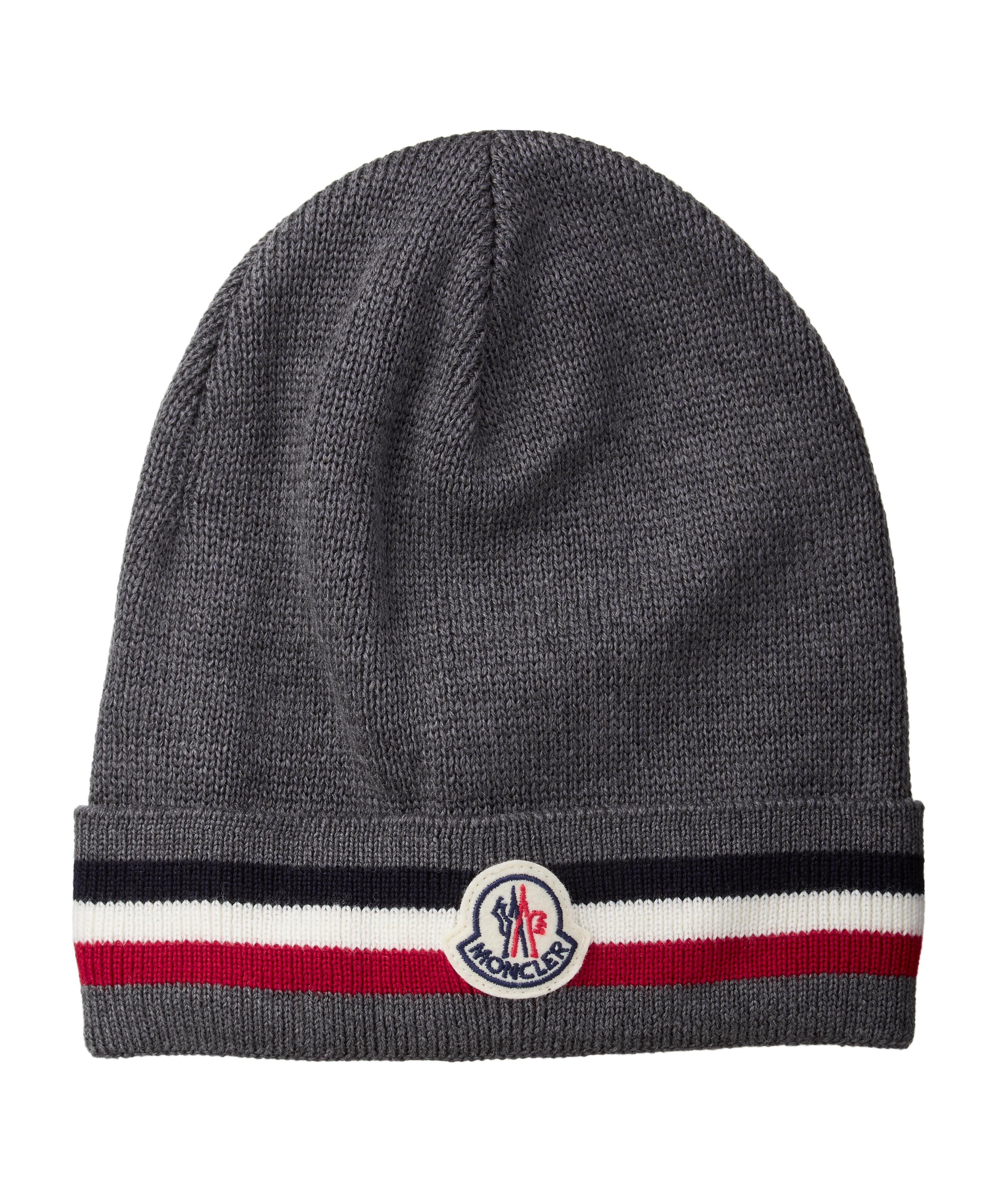 Moncler Tri-Colour Logo Wool Toque | Hats | Harry Rosen