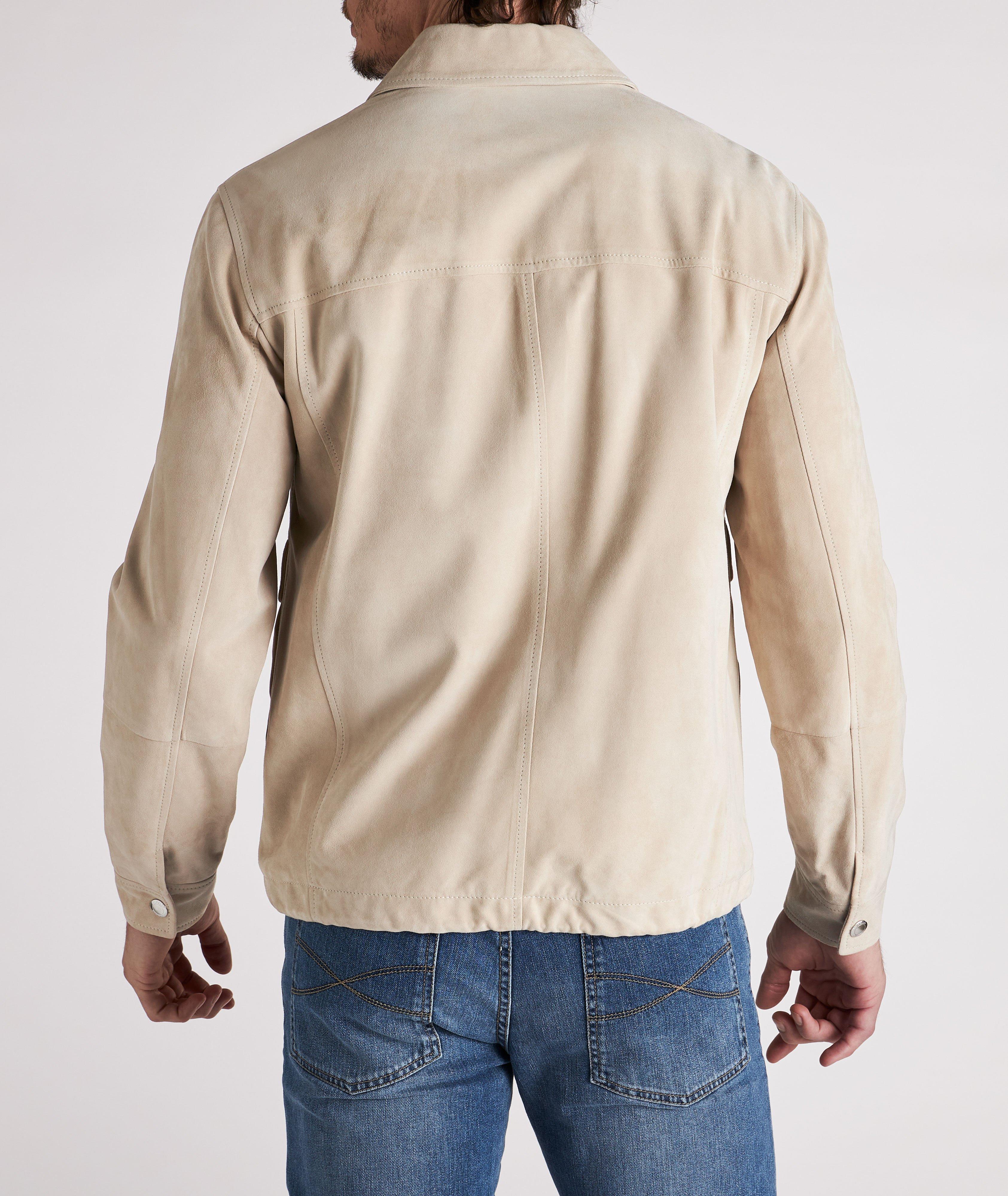 Brunello Cucinelli Button-Up Leather Jacket | Leather | Harry Rosen