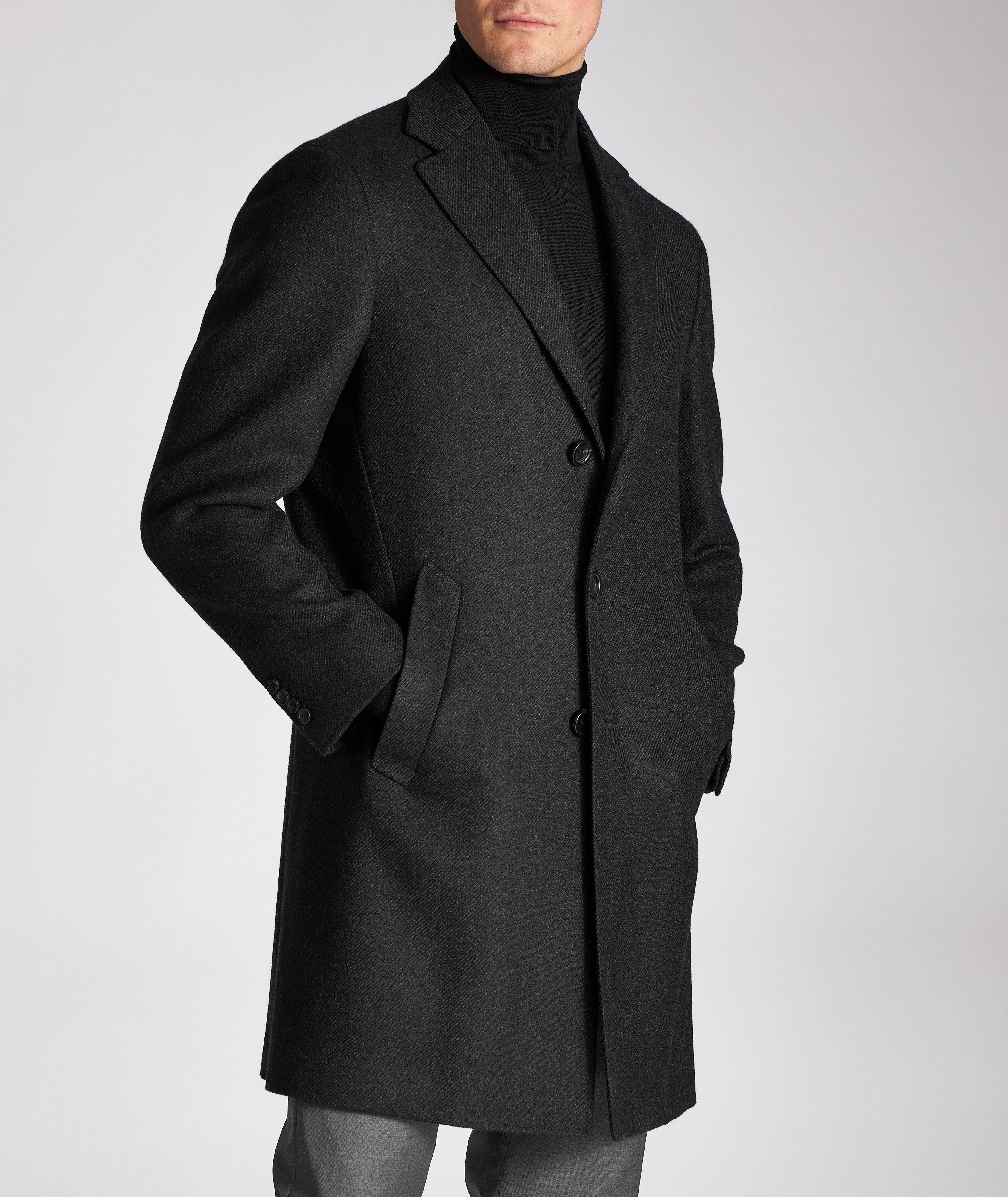 Canali Kei Water-Resistant Wool Overcoat | Coats | Harry Rosen