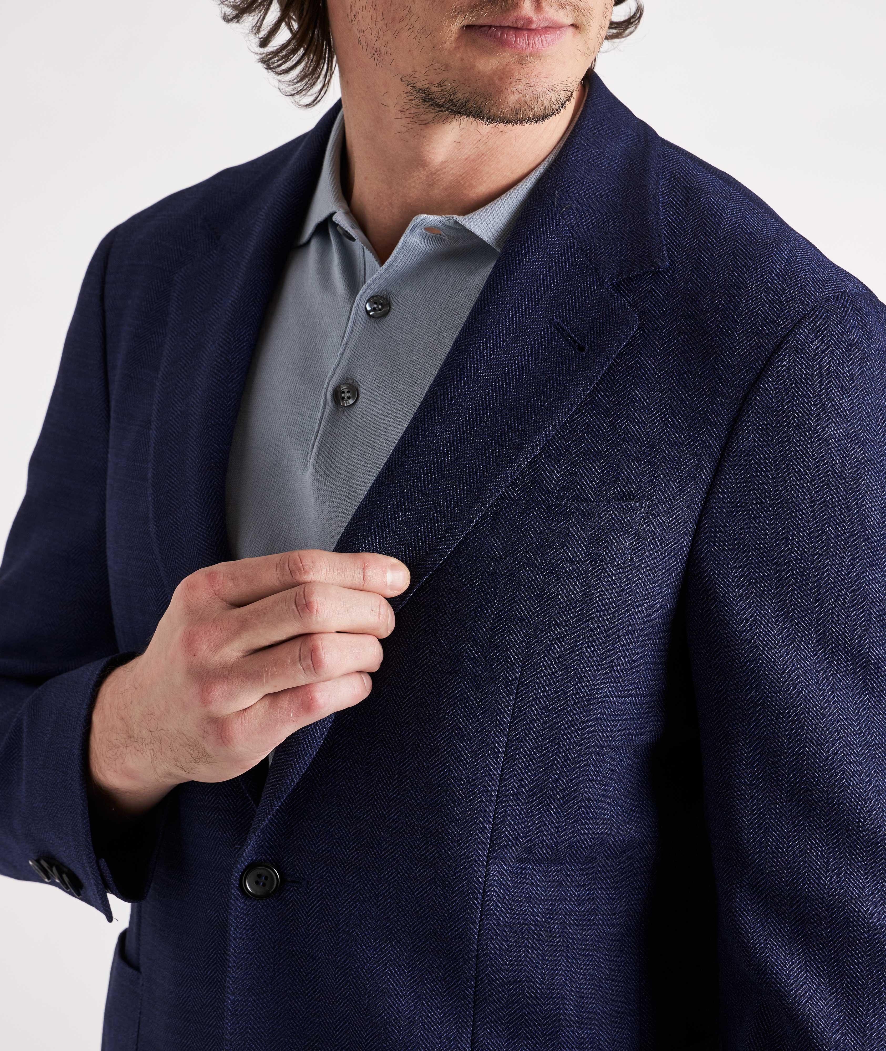 Canali Herringbone Stretch-Wool Sports Jacket | Sport Jackets | Harry Rosen
