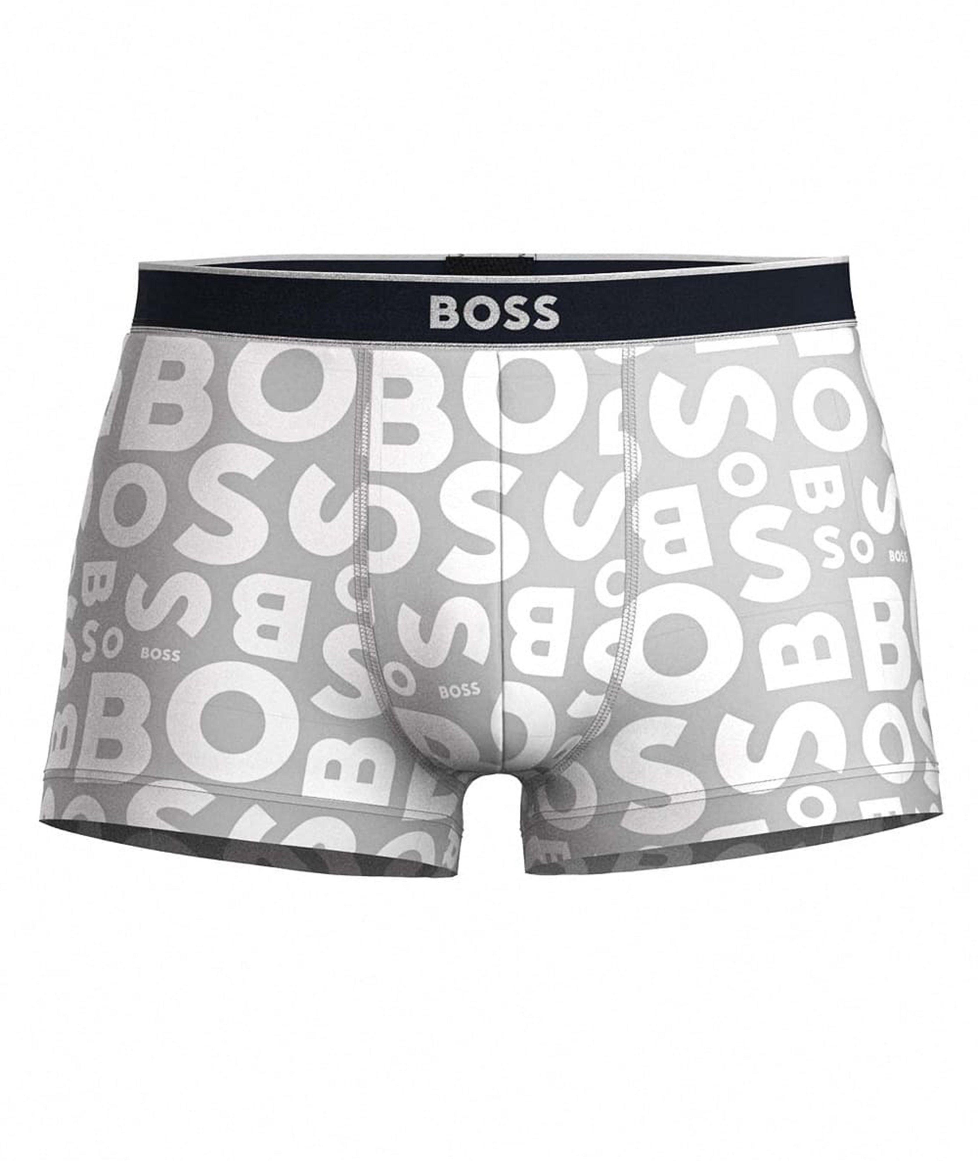 BOSS Monogram Print Stretch-Cotton Trunks | Underwear | Harry Rosen