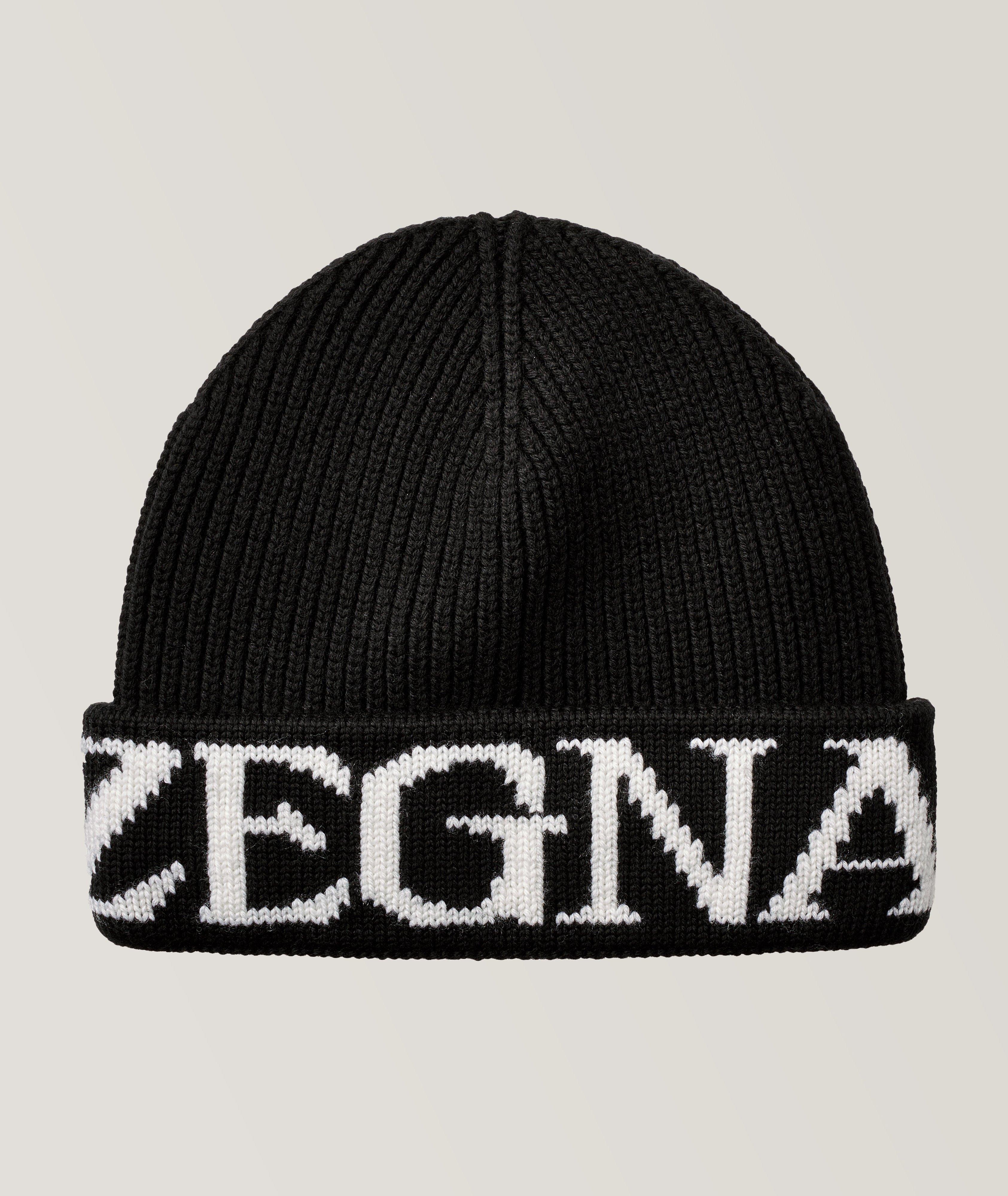 ZEGNA Logo Patch Knitted Wool Beanie | Hats | Harry Rosen