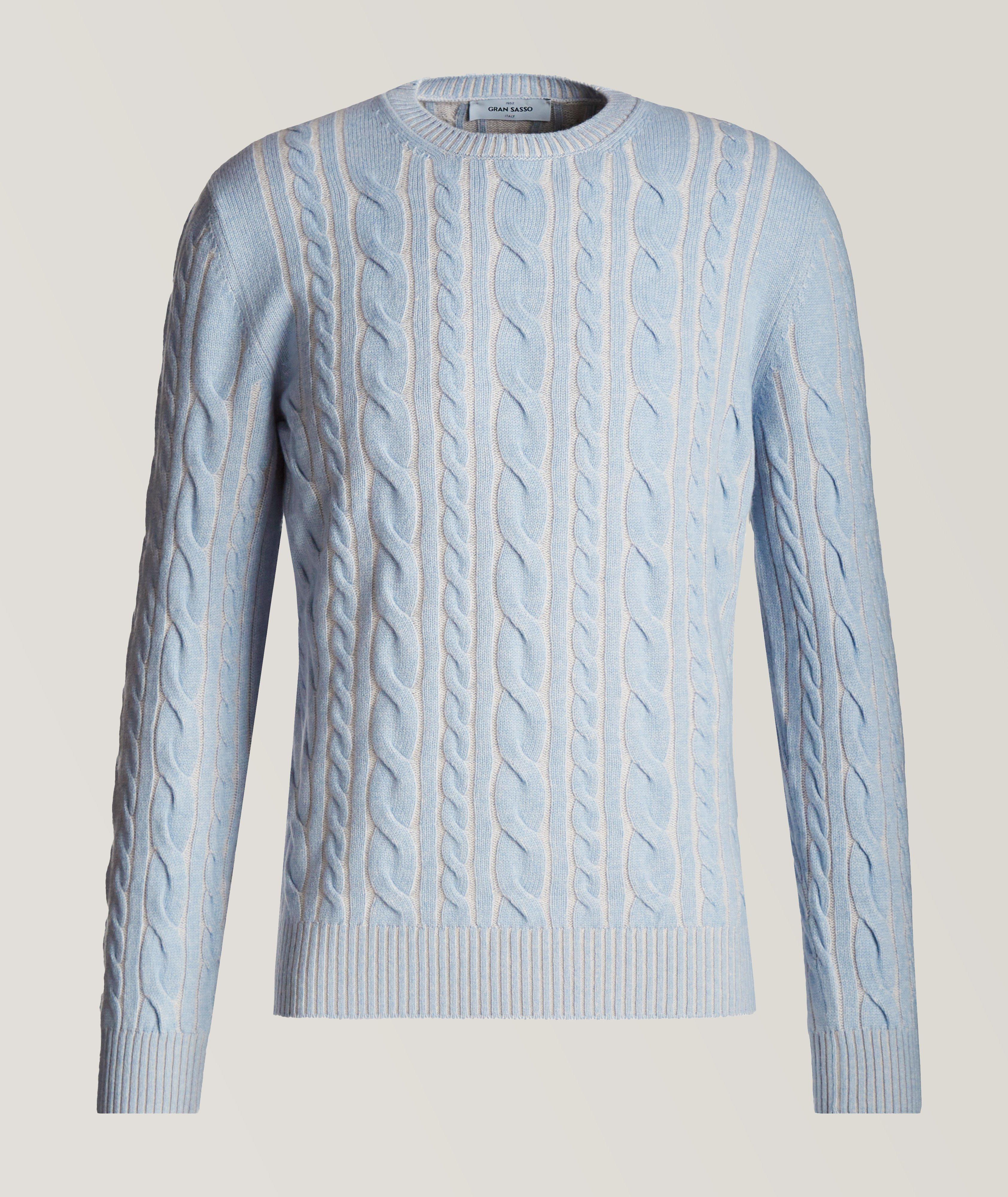 Gran Sasso Wool-Cashmere Cable Knit Sweater | Sweaters & Knits | Harry ...