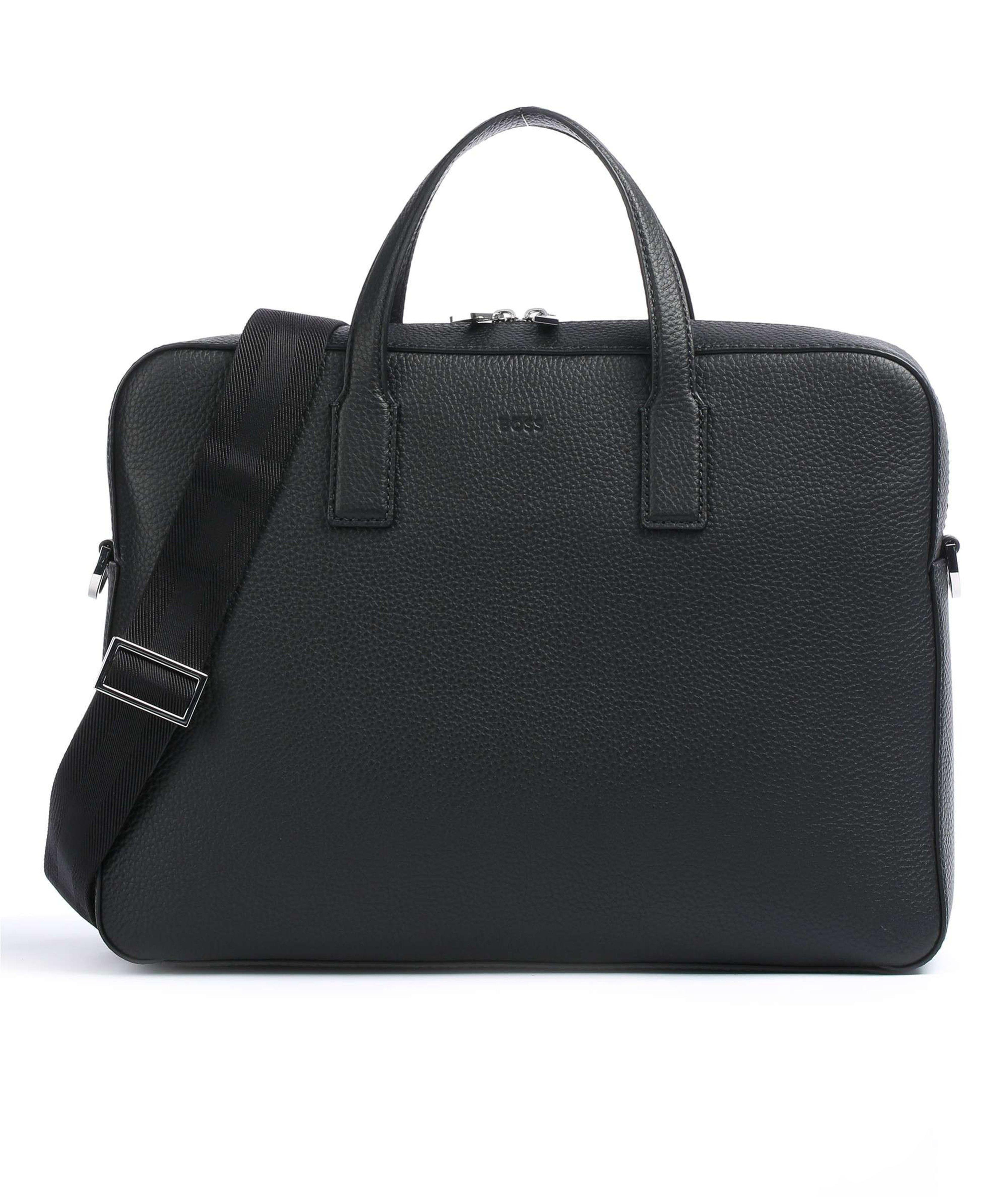 BOSS Gusset Crosstown Grain Leather Briefcase | Bags & Cases | Harry Rosen