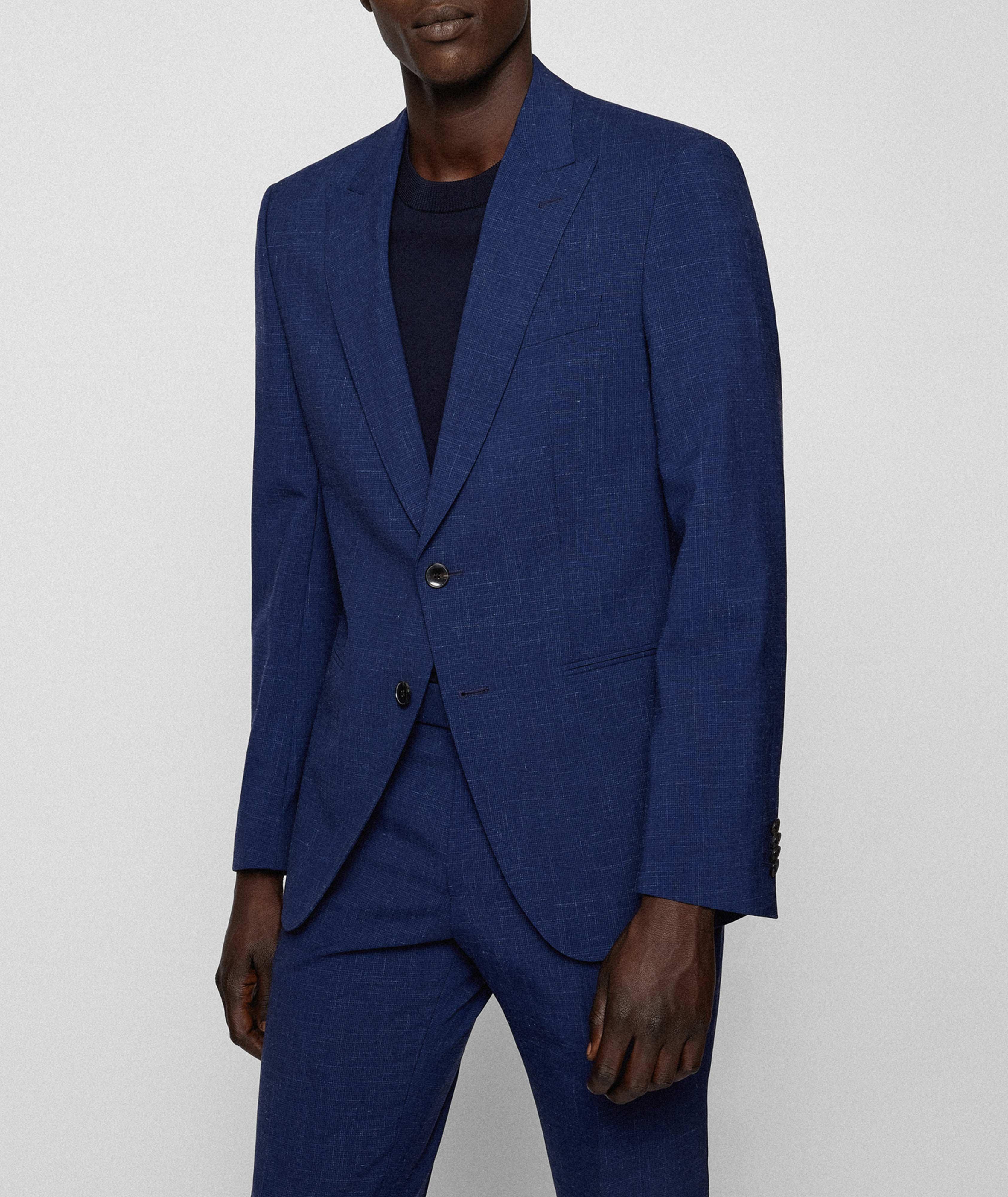 BOSS Slim Fit Mélange Wool Linen Suits | Suits | Harry Rosen