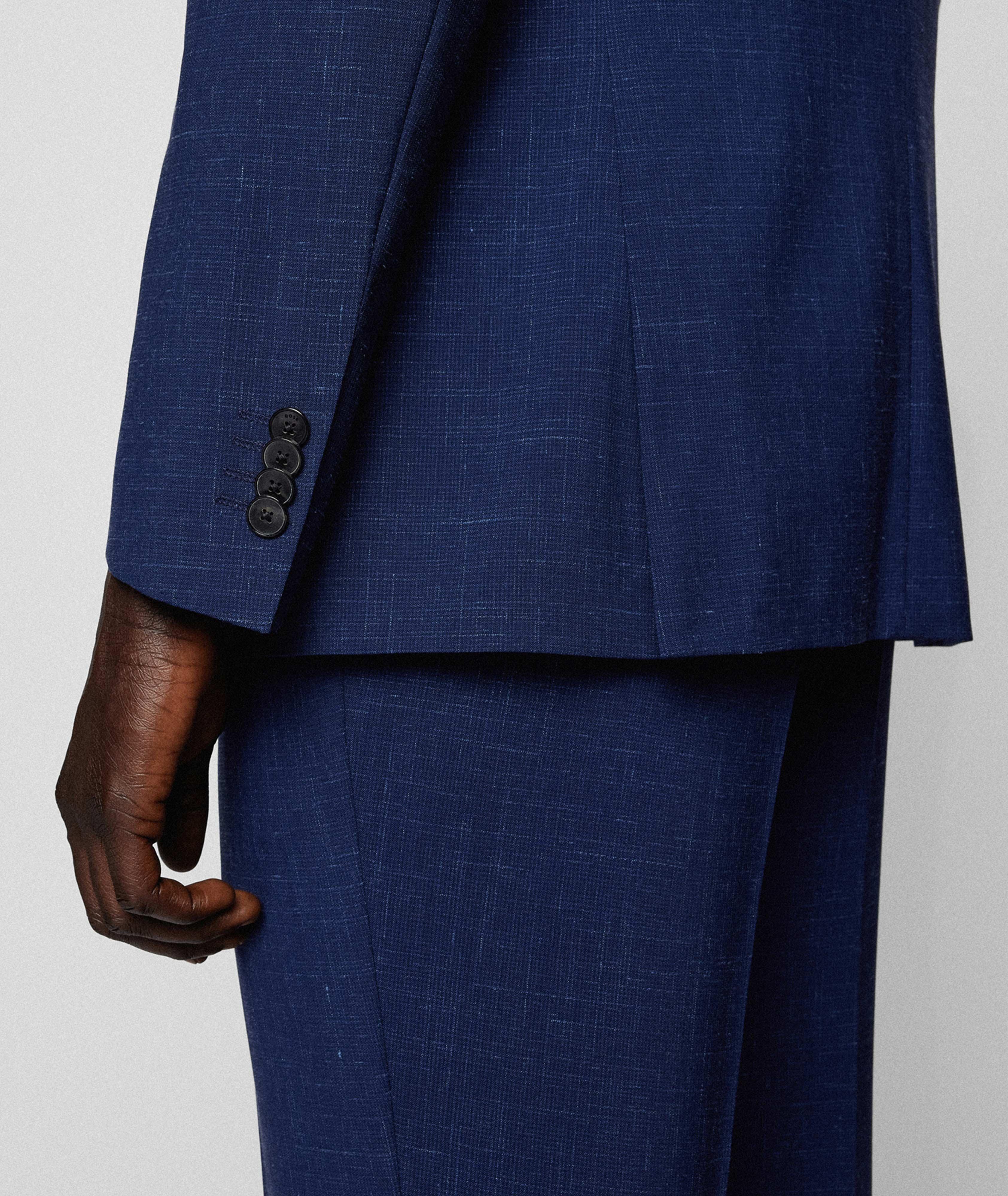 BOSS Slim Fit Mélange Wool Linen Suits | Suits | Harry Rosen