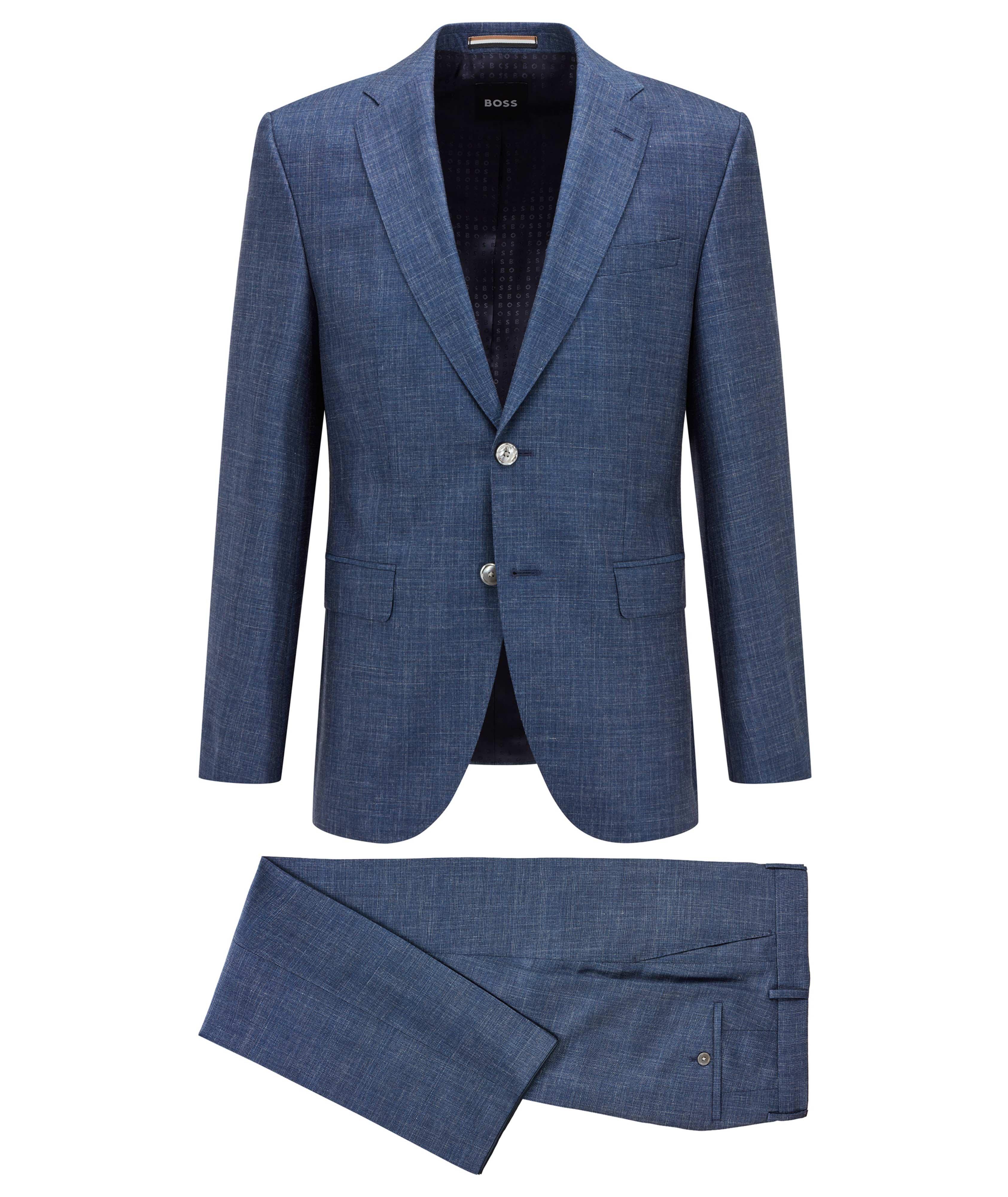 BOSS Contemporary Fit Crosshatch Wool, Silk & Linen Suit | Suits ...