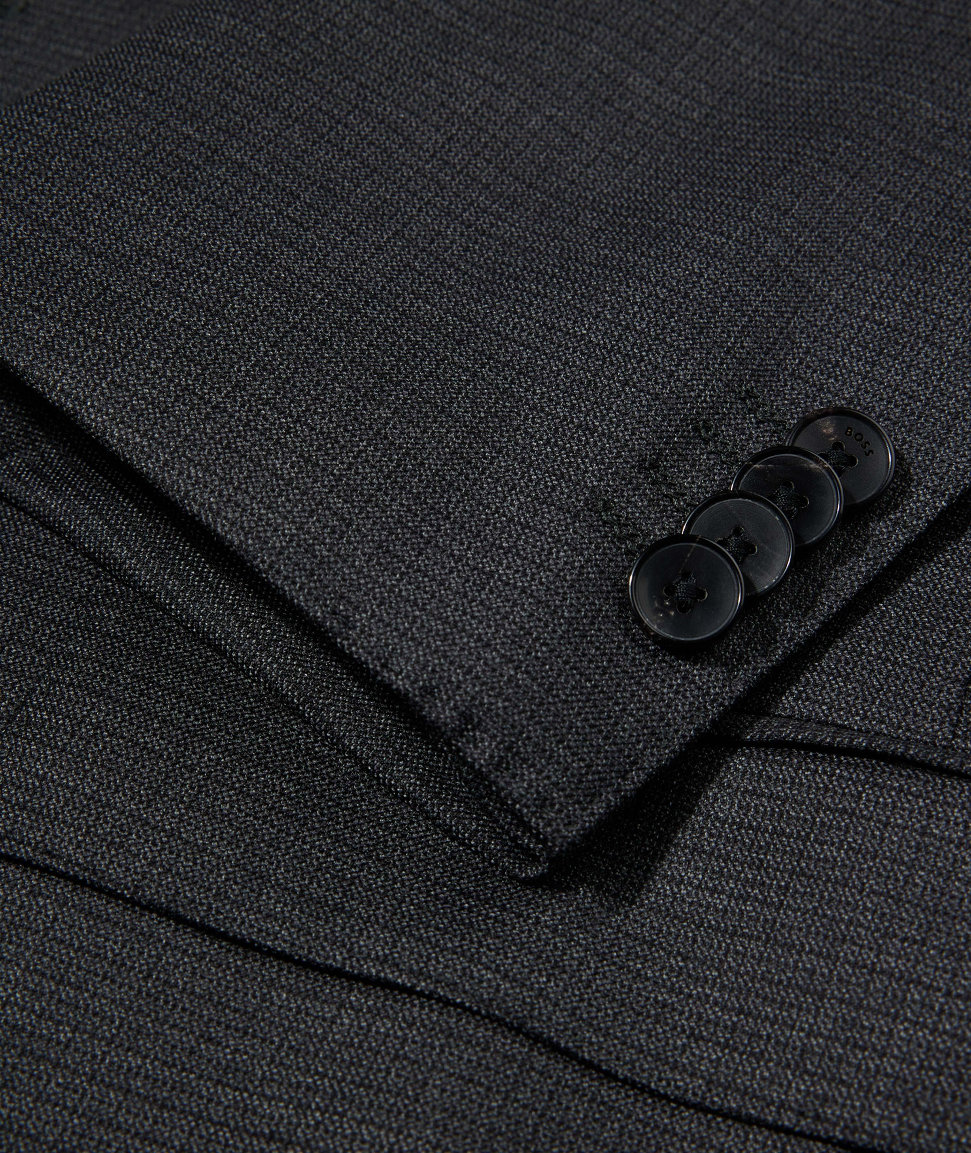 BOSS Three-Piece Regular-Fit Checked Stretch Fabric Suit | Suits ...