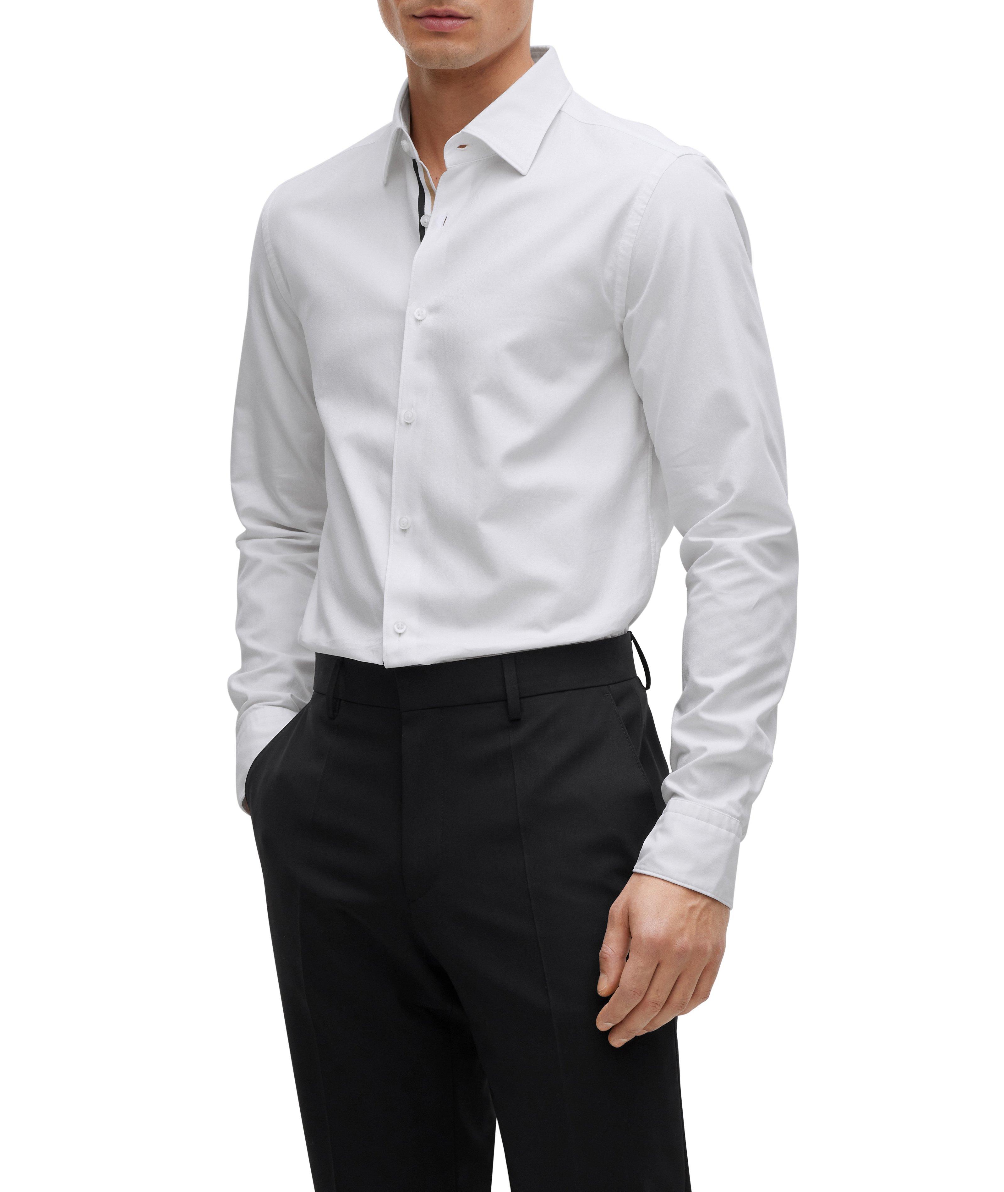 BOSS Inner Collar Piping Twill Dress Shirt | Dress Shirts | Harry Rosen