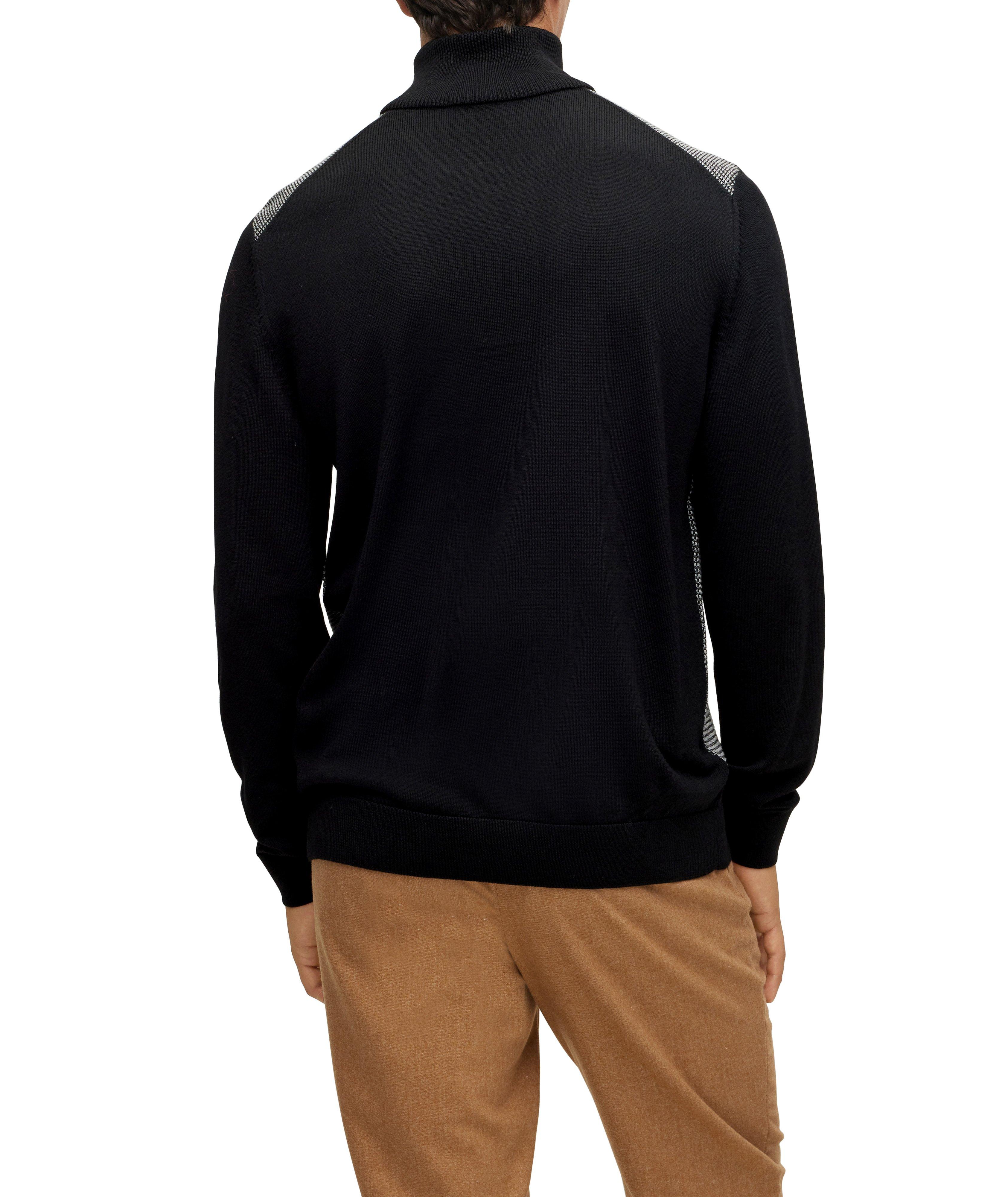 BOSS Virgin Wool Quarter Zip Micro Structure Sweater | Sweaters & Knits ...