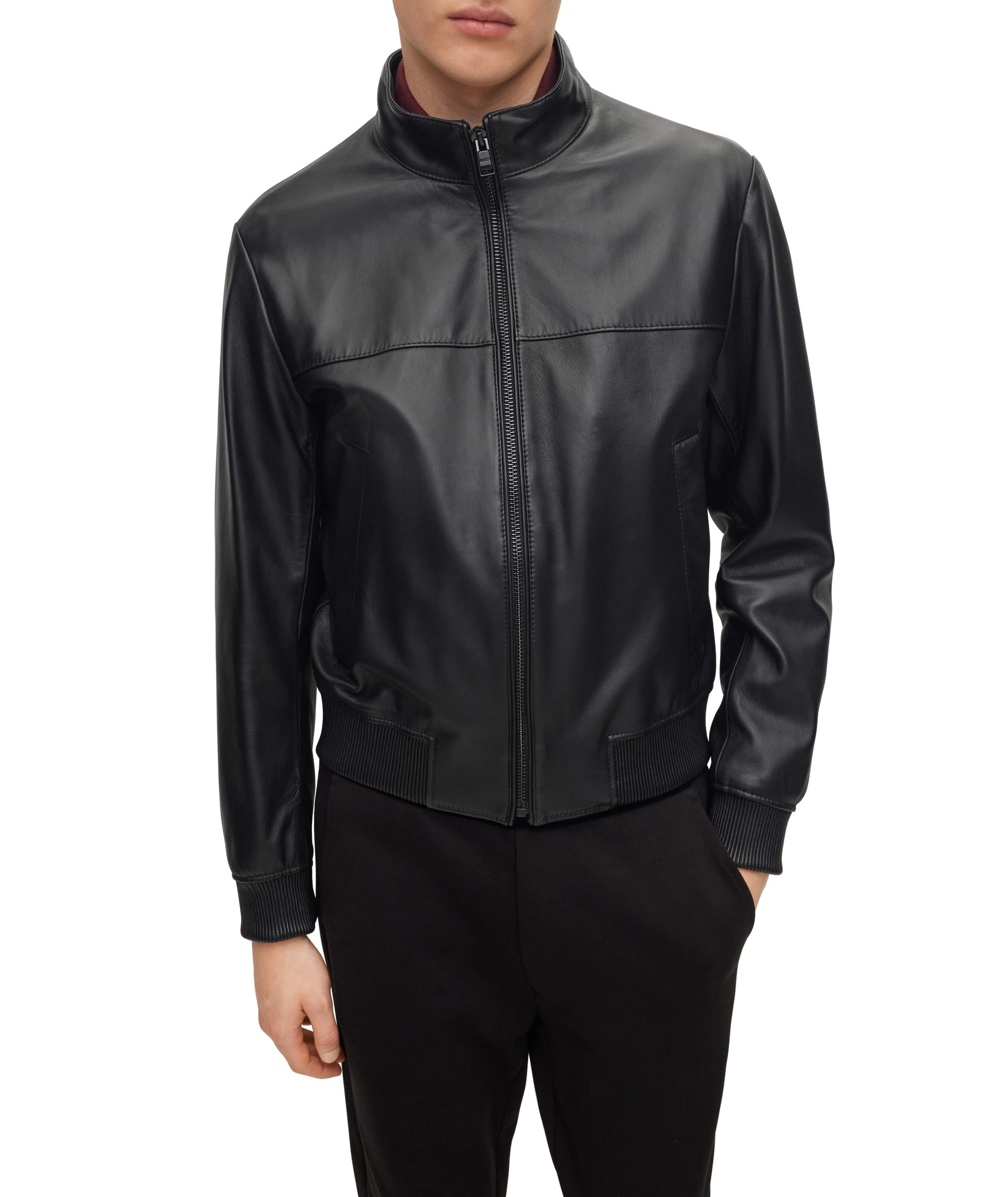 BOSS Nappa Leather Bomber Jacket | Leather | Harry Rosen