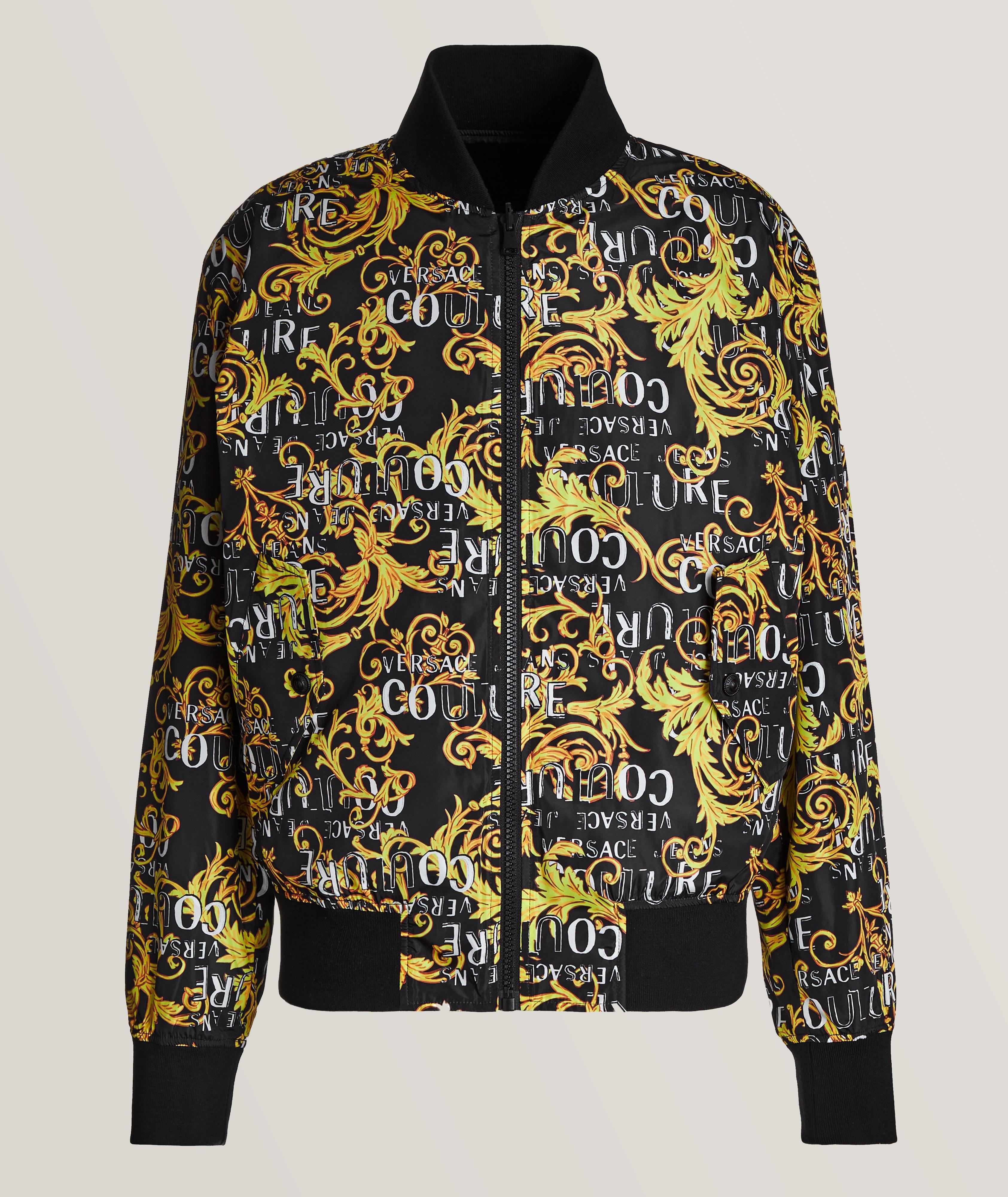 Versace Jeans Couture Couture Print Reversible Bomber Jacket | Coats ...