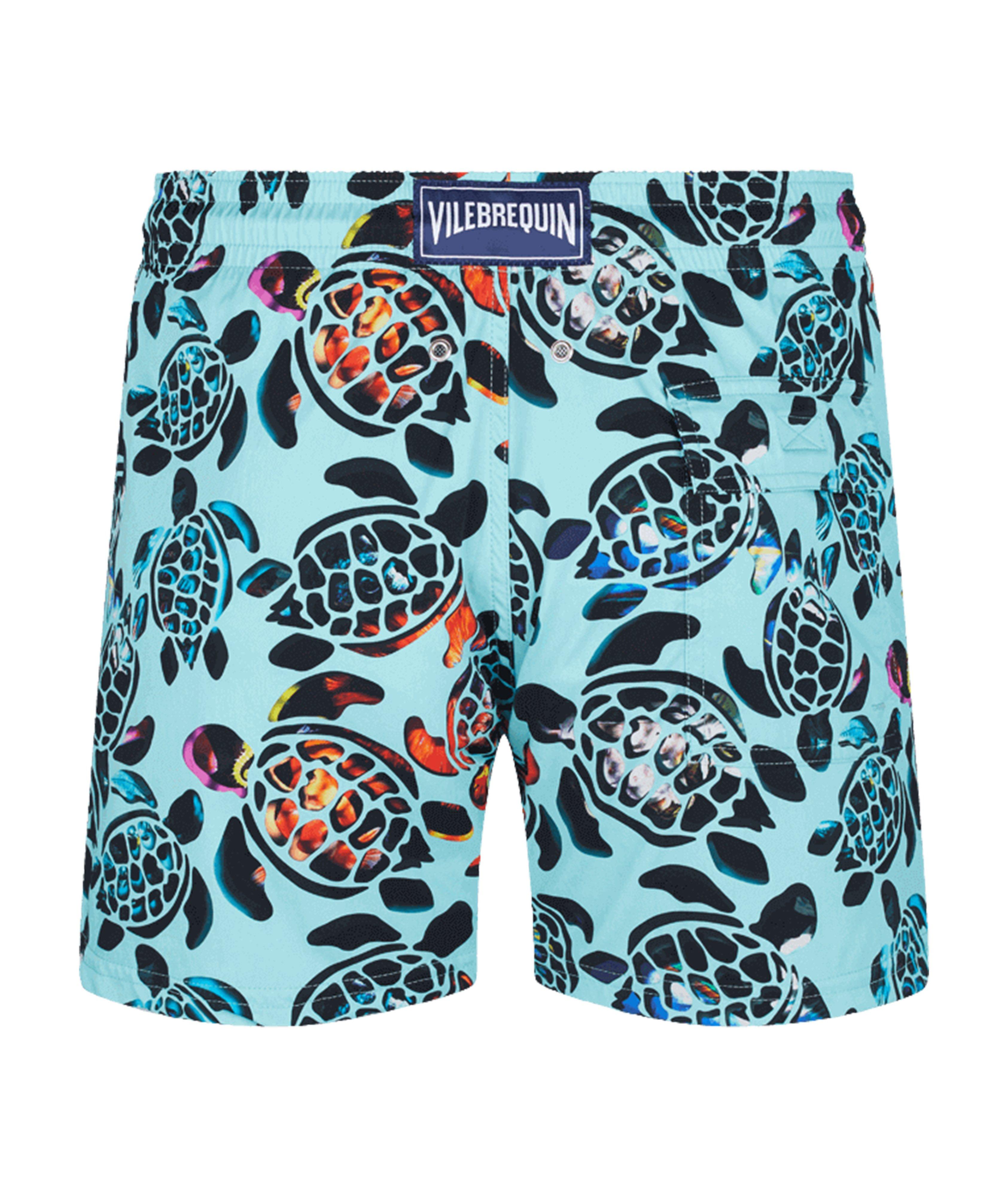 Vilebrequin The Stretch Fabric Screen Turtles Print Swim Trunks ...
