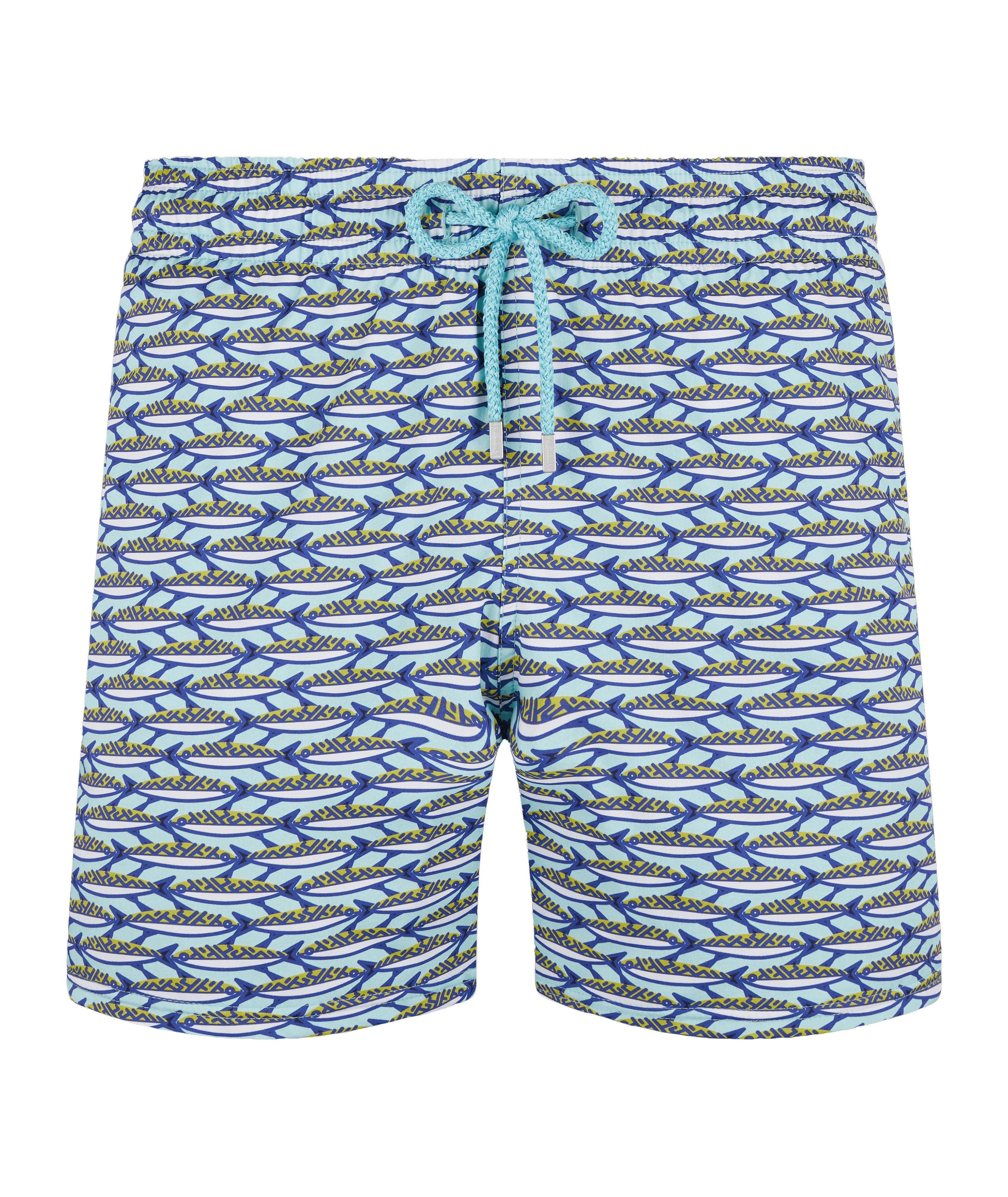 Vilebrequin The Stretch Fabric Fish Print Swim Trunks | Swimwear ...