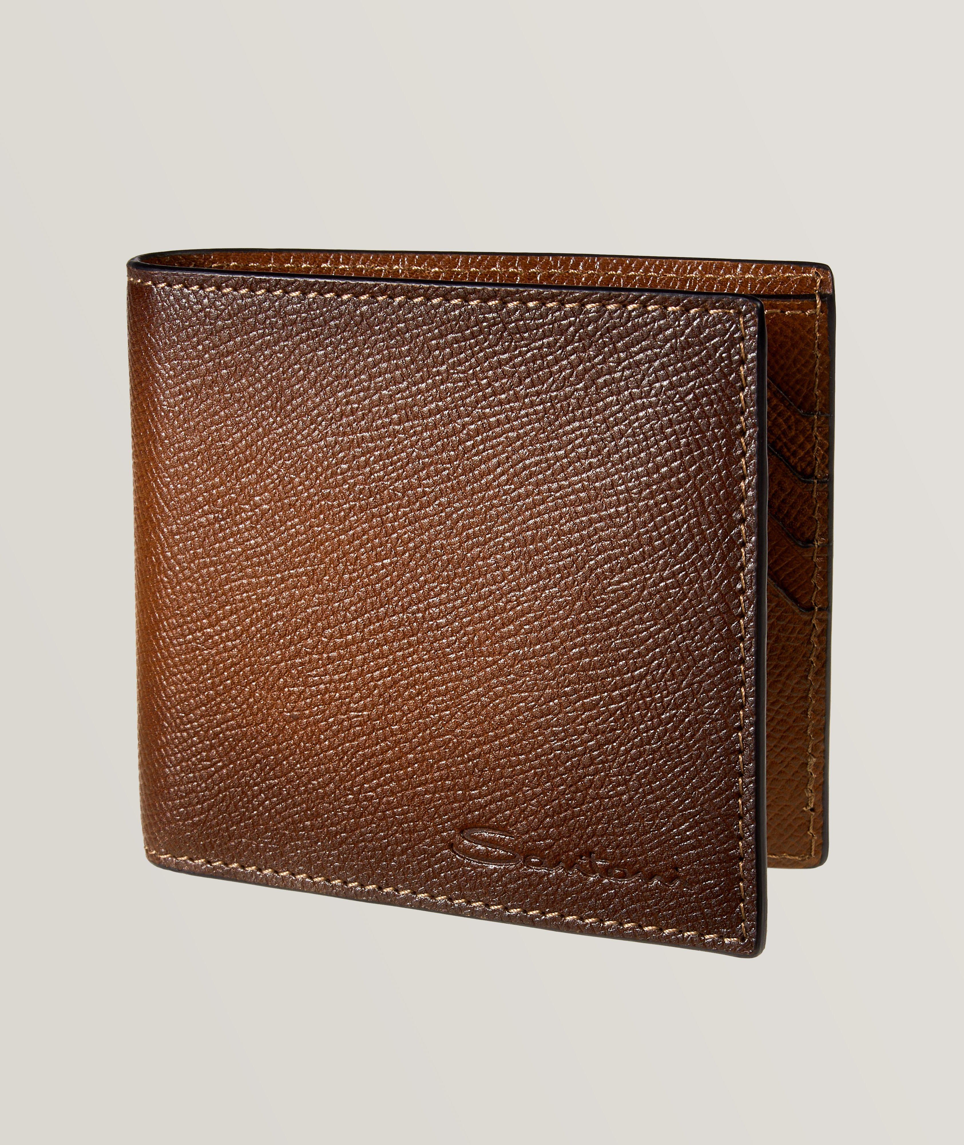 Santoni Air Burnished Grain Leather Bifold Wallet | Wallets | Harry Rosen