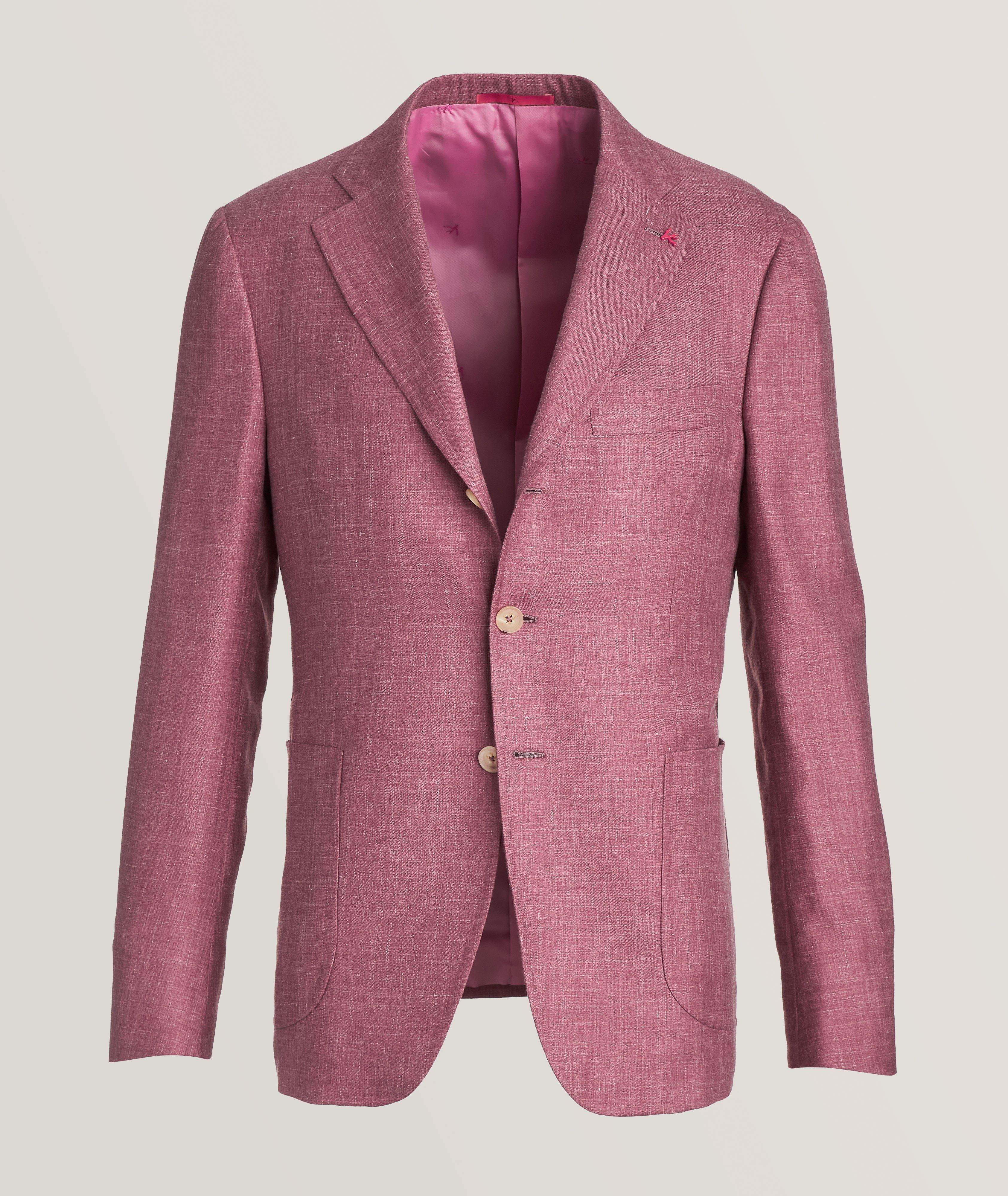Isaia Capri Silk-Cashmere-Linen Crosshatch Sports Jacket | Sport Jackets | Harry Rosen