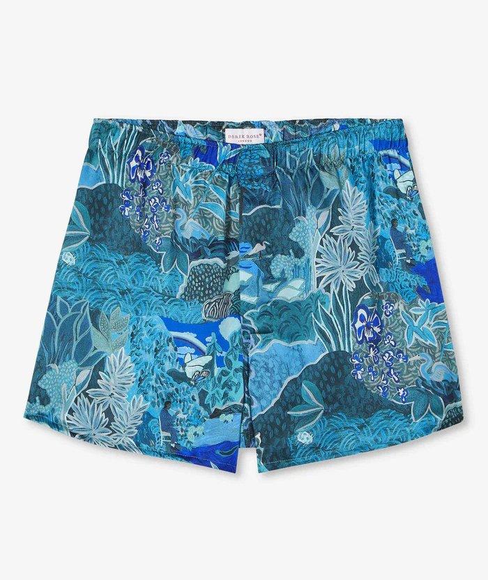 Derek Rose Brindisi 86 Print Silk Satin Modern Fit Boxers | Underwear ...