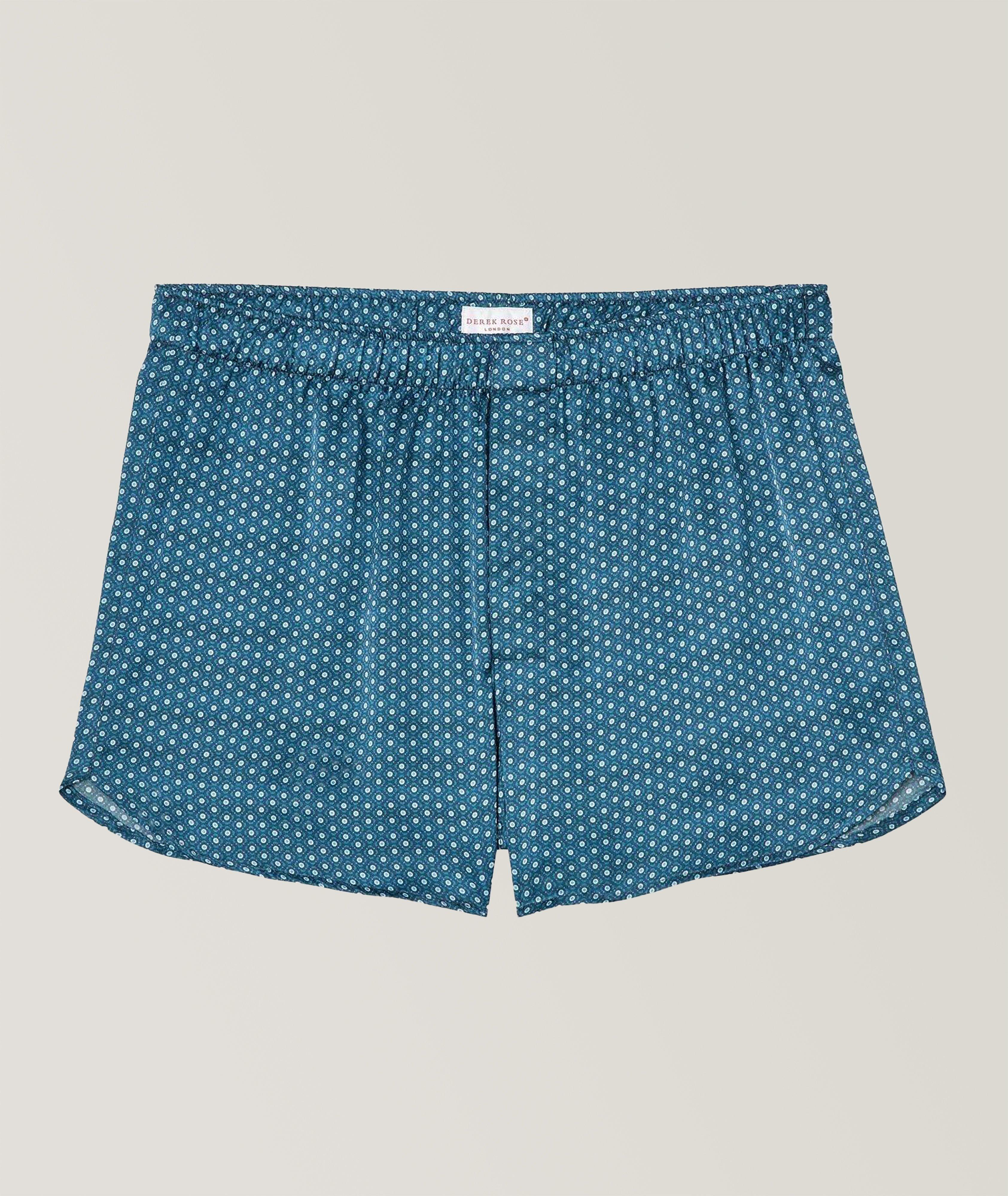 Derek Rose Geometric Medallion Silk Modern Fit Boxers | Underwear ...