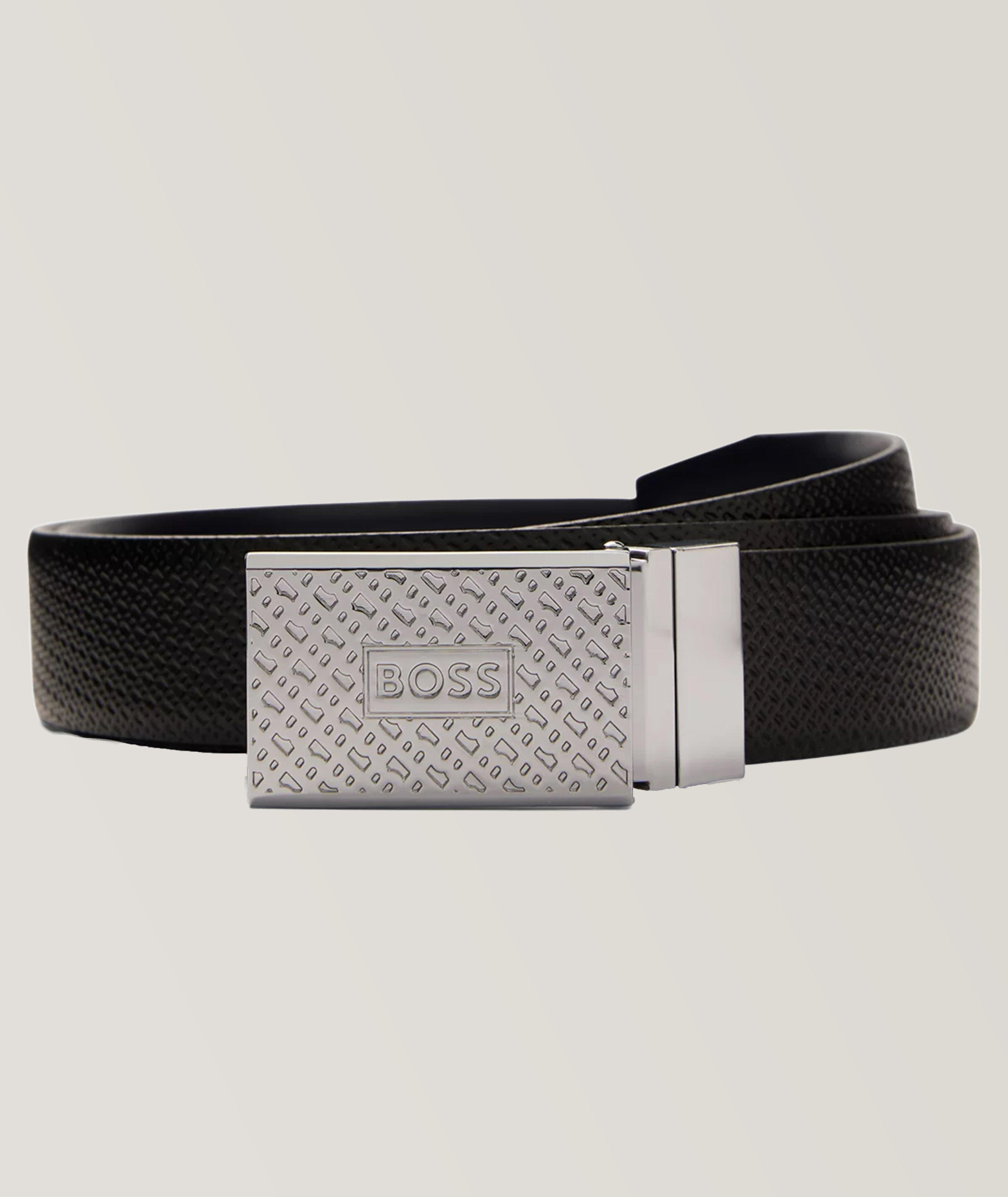 BOSS Reversible Two-Buckle Leather Belt Gift Set | Belts | Harry Rosen
