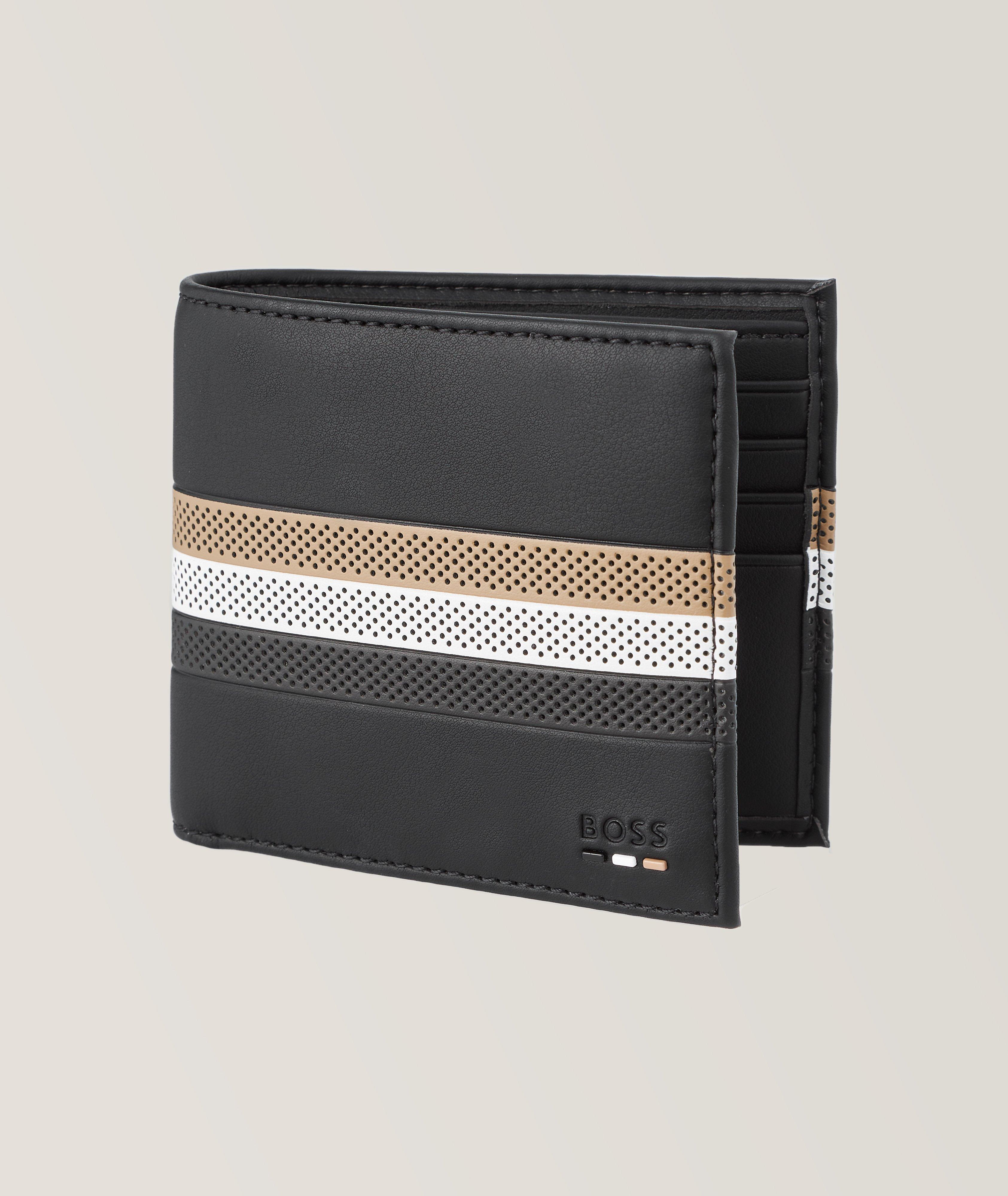 BOSS Ray S Tri-Stripe Mock Leather Bifold Wallet | Wallets | Harry Rosen