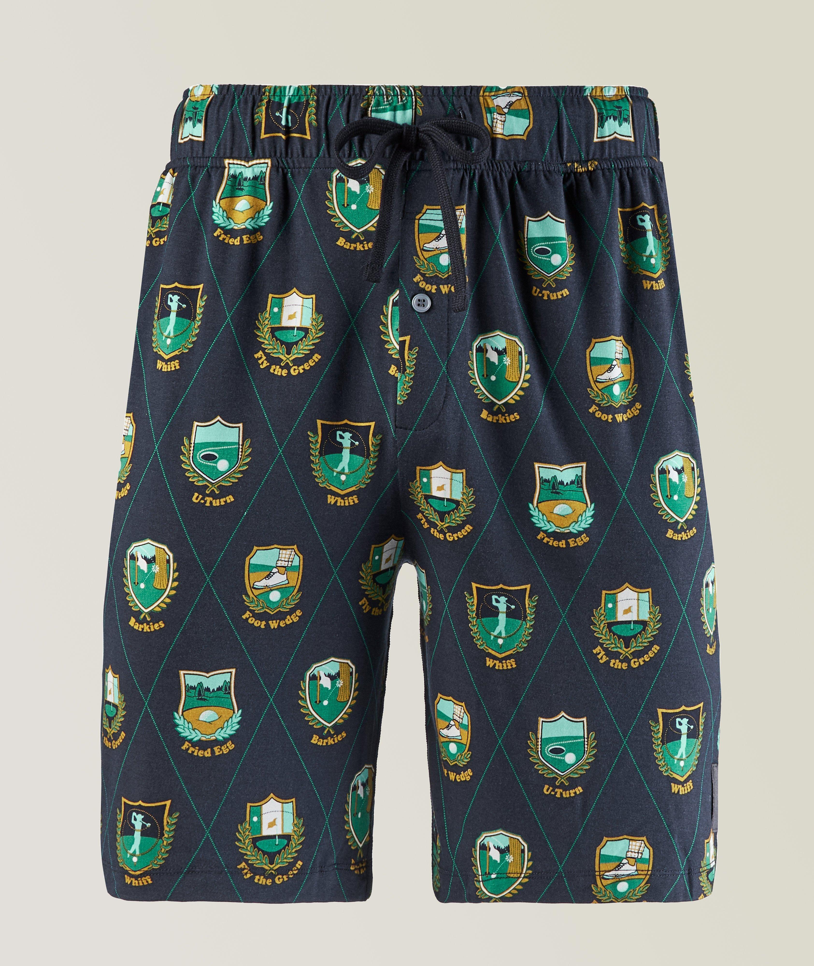 SAXX 22nd Century Pattern Silk Rough Patches Pyjama Short | Sleepwear ...