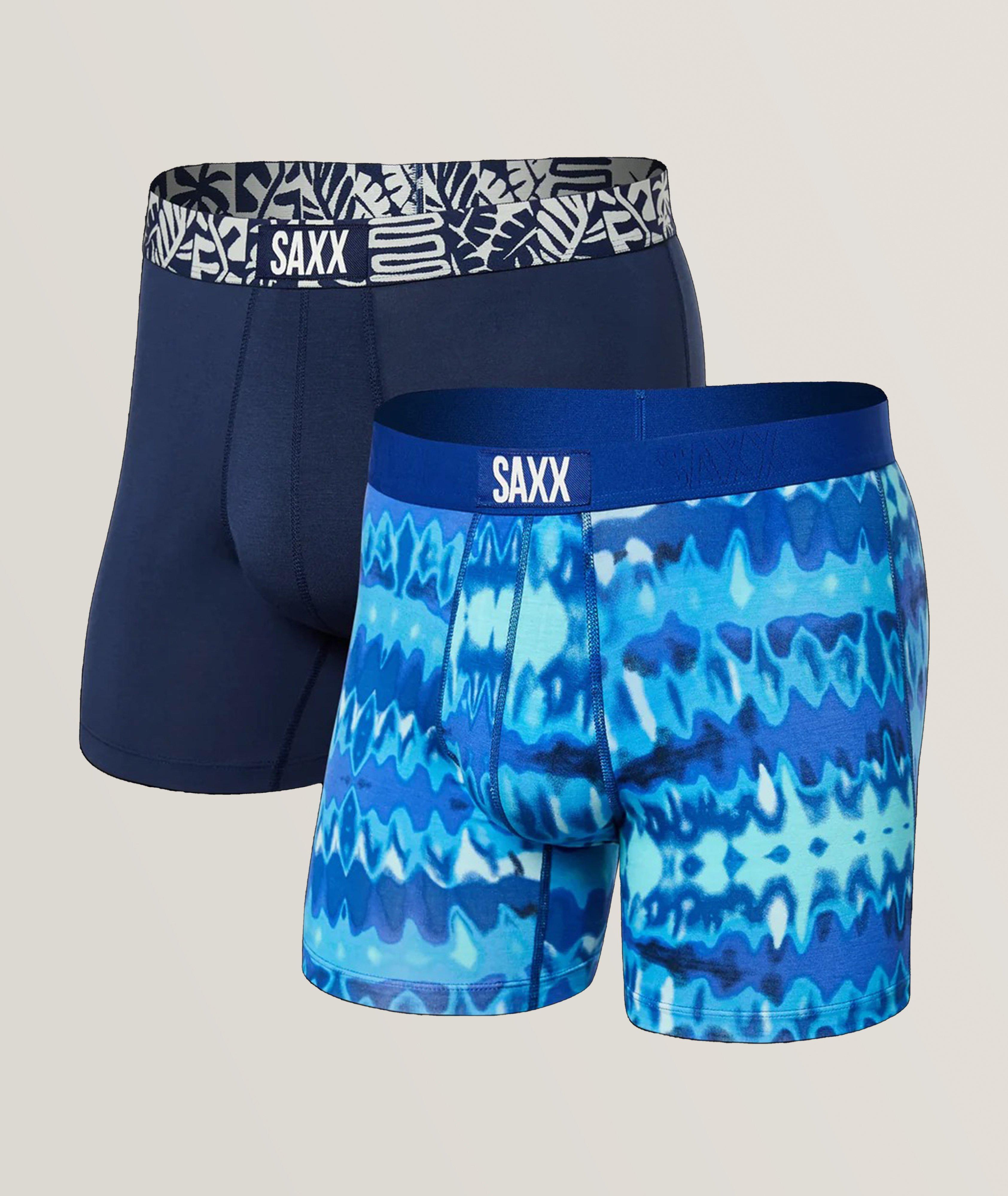 SAXX Two-Pack Tie Dye And Tile Pattern Vibe Boxer Briefs | Underwear ...