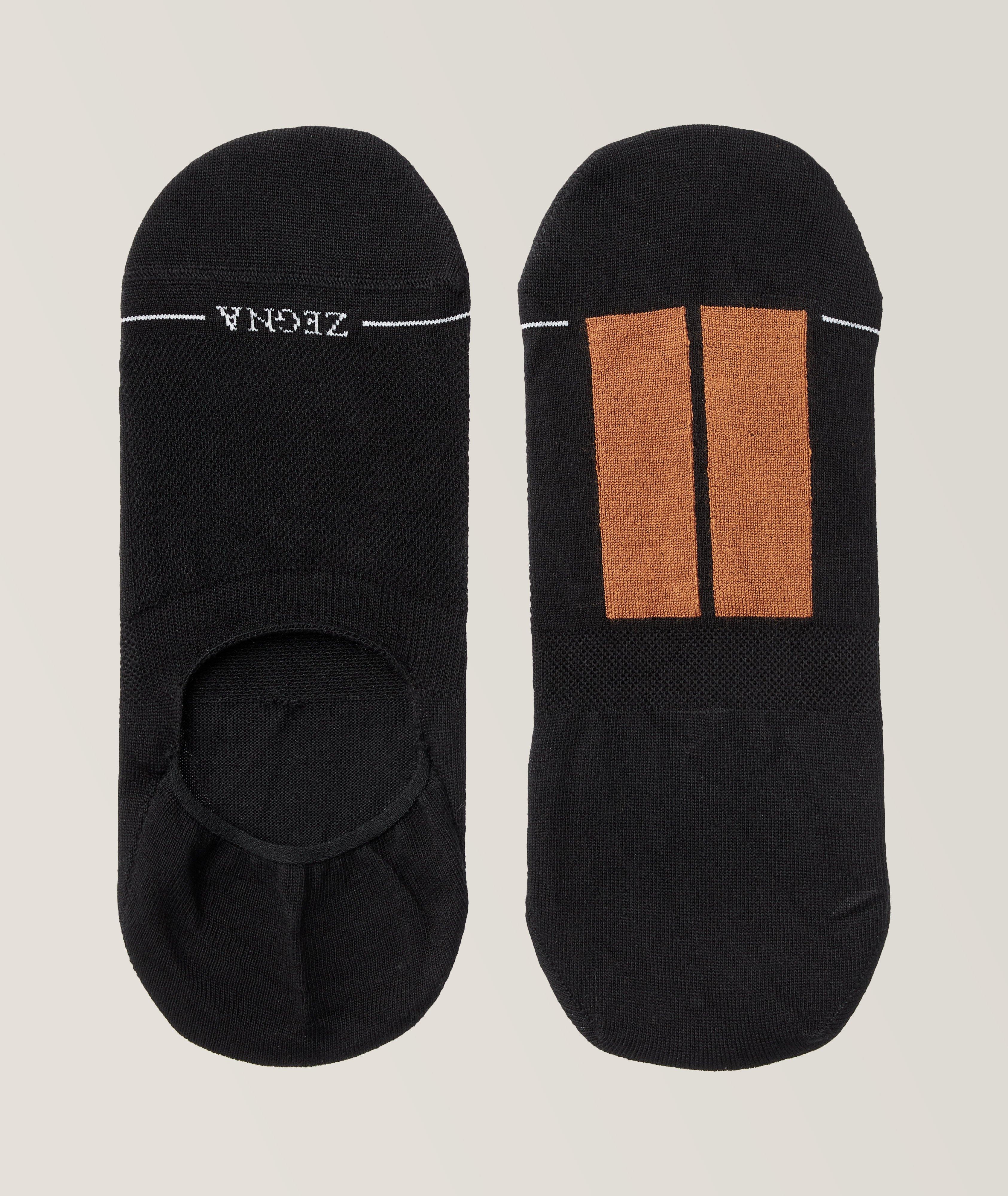 ZEGNA Double-Stripe Signifier No-Show Socks | Socks | Harry Rosen