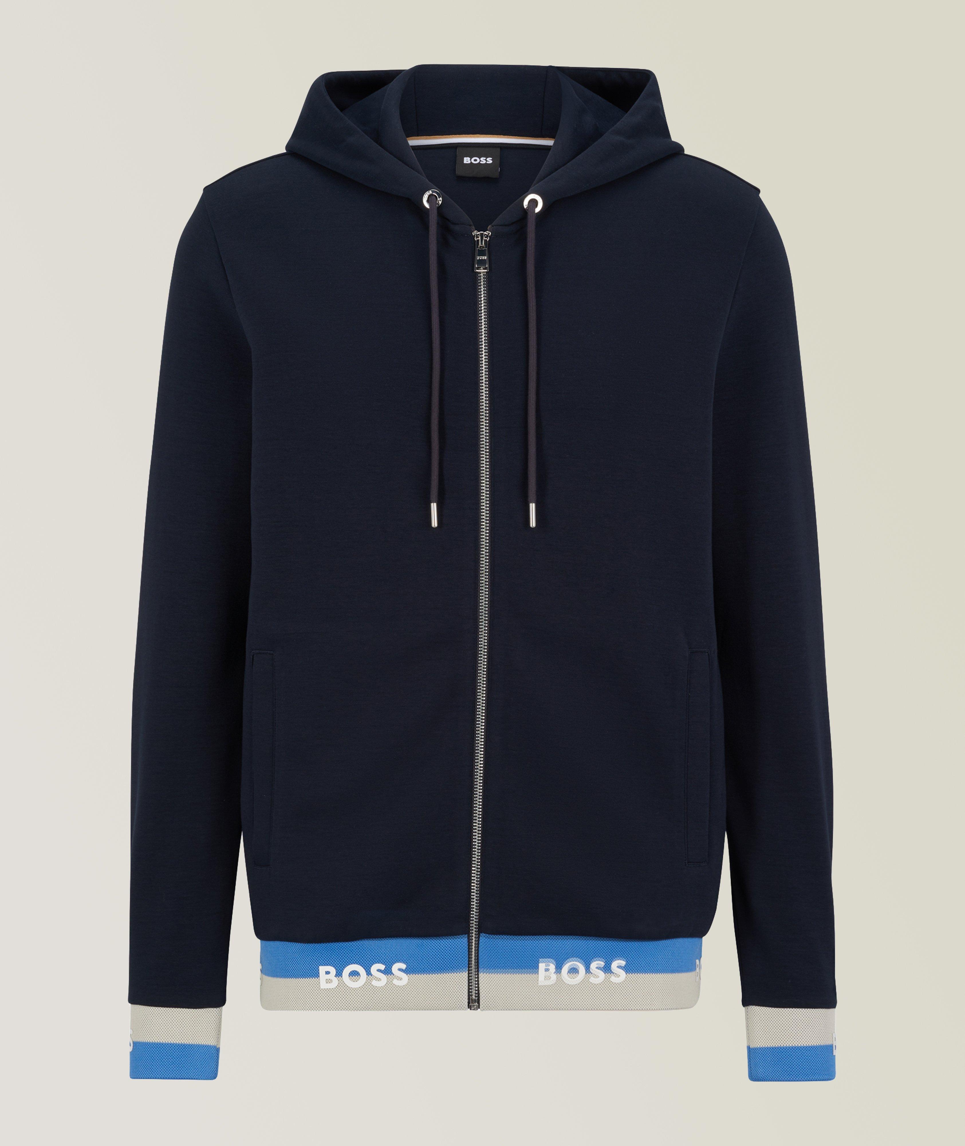 BOSS Cotton-Blend Logo Hooded Sweater | Sweaters & Knits | Harry Rosen