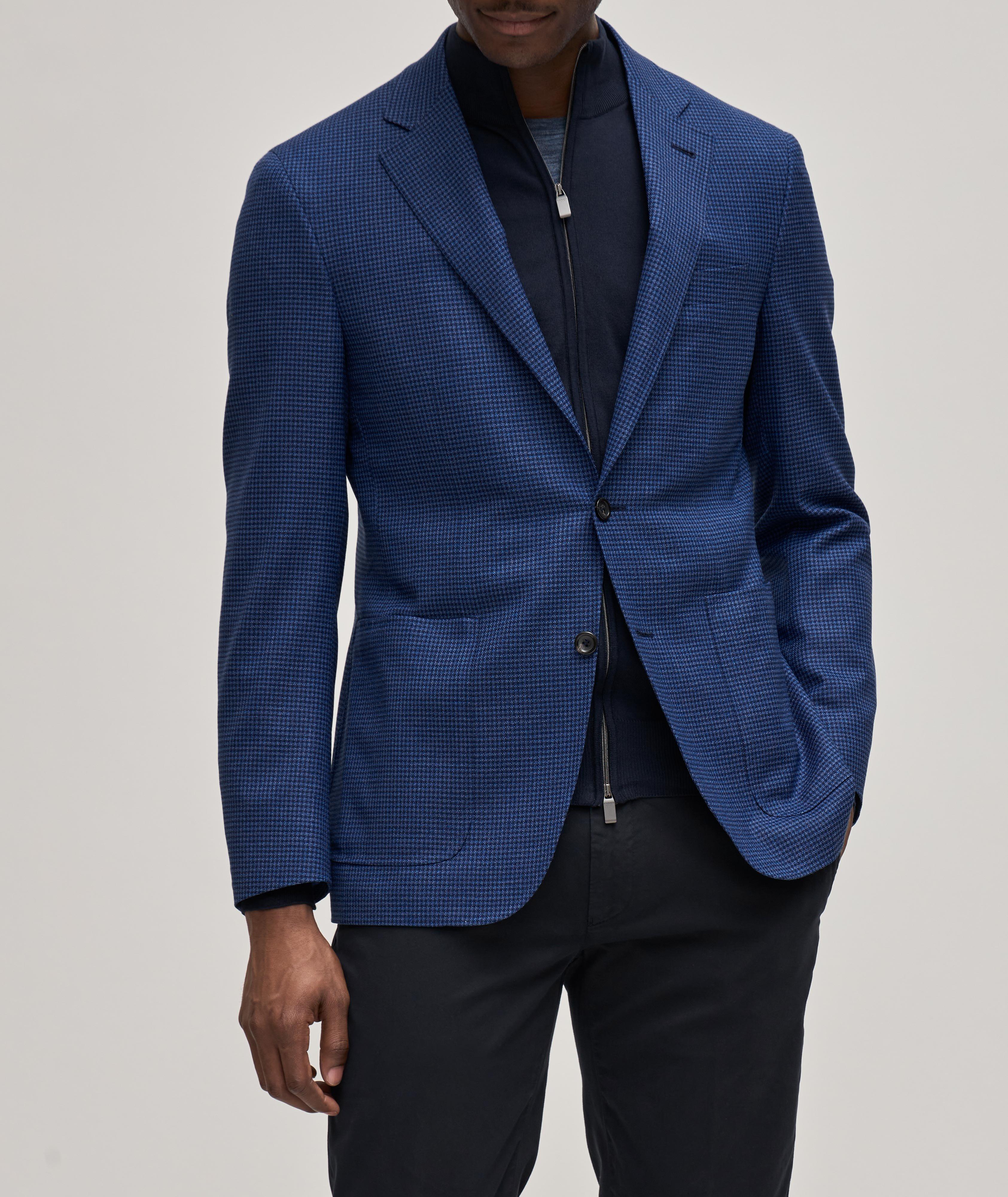 Canali Kei Miniature Check Stretch-Wool Sport Jacket | Sport Jackets ...