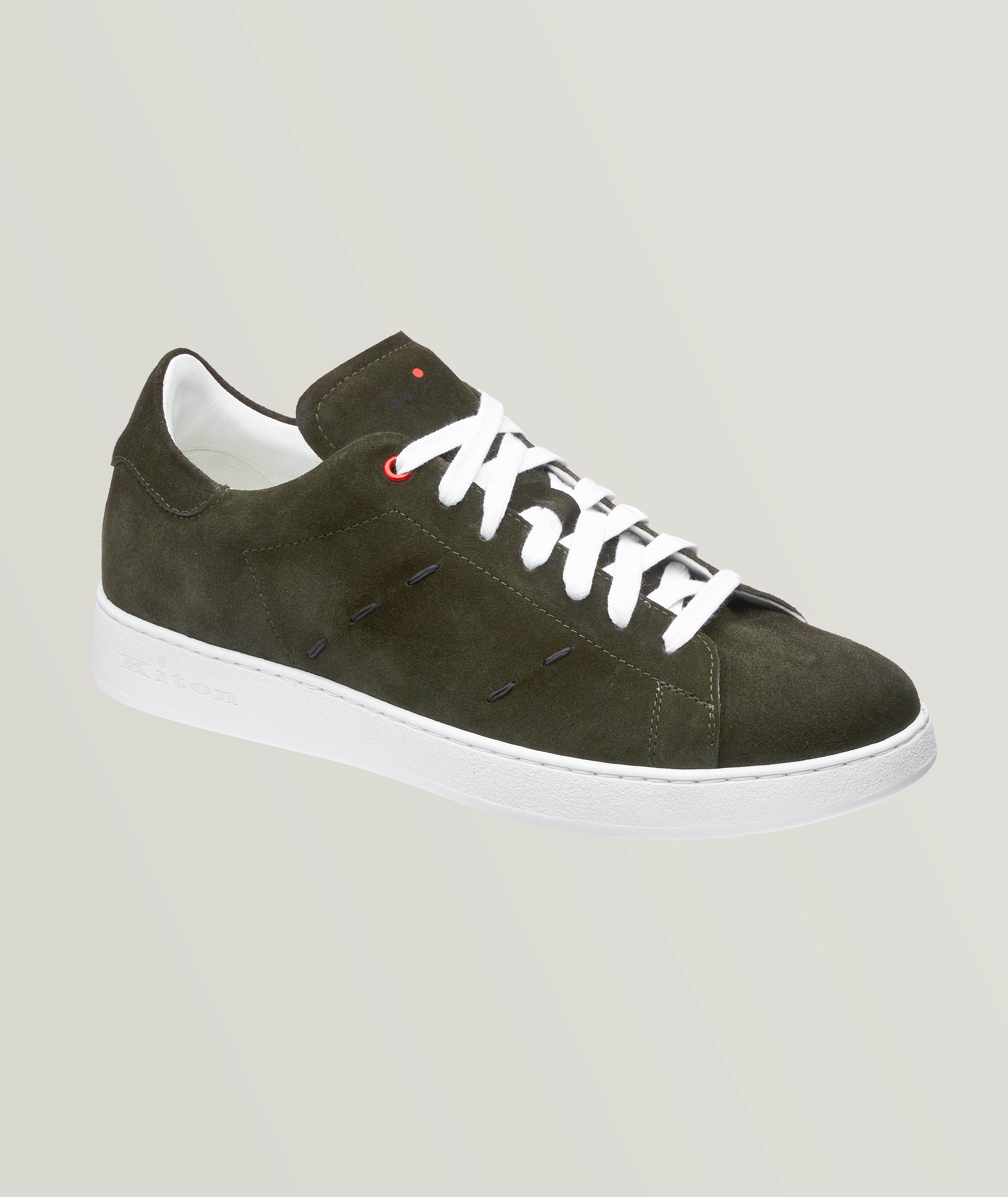 Kiton Suede Pick Stitch Sneakers | Sneakers | Harry Rosen