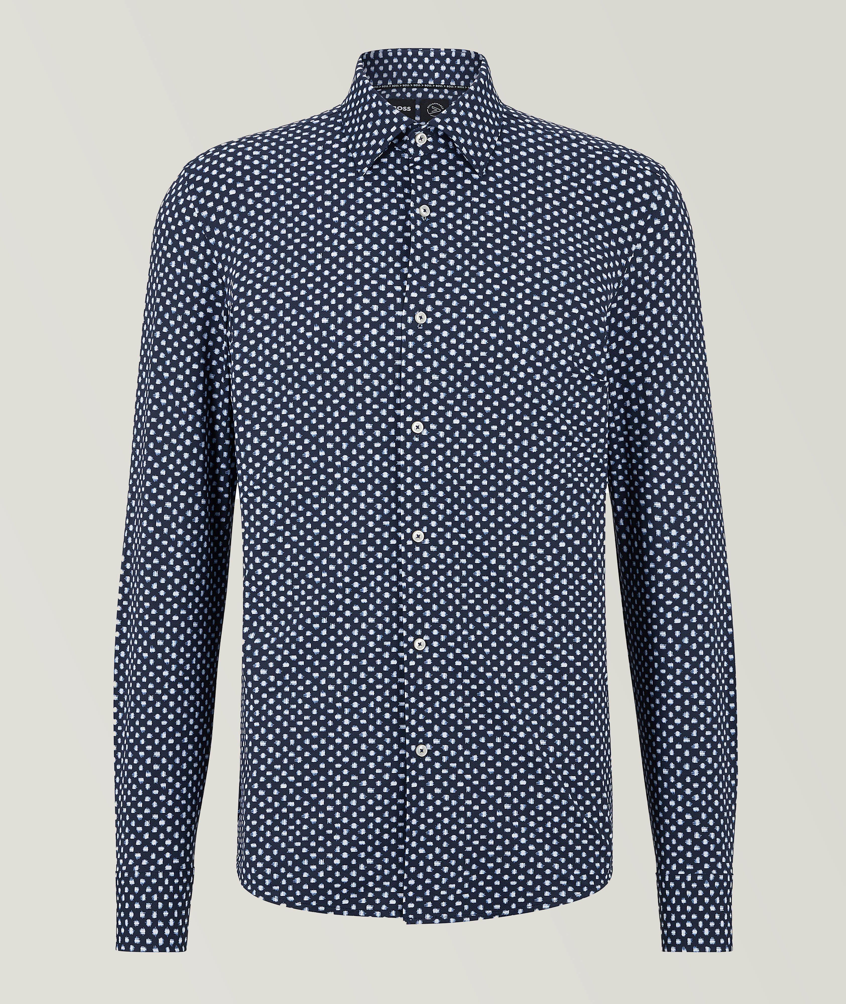 BOSS Slim-Fit Neat Pattern Dress Shirt | Dress Shirts | Harry Rosen