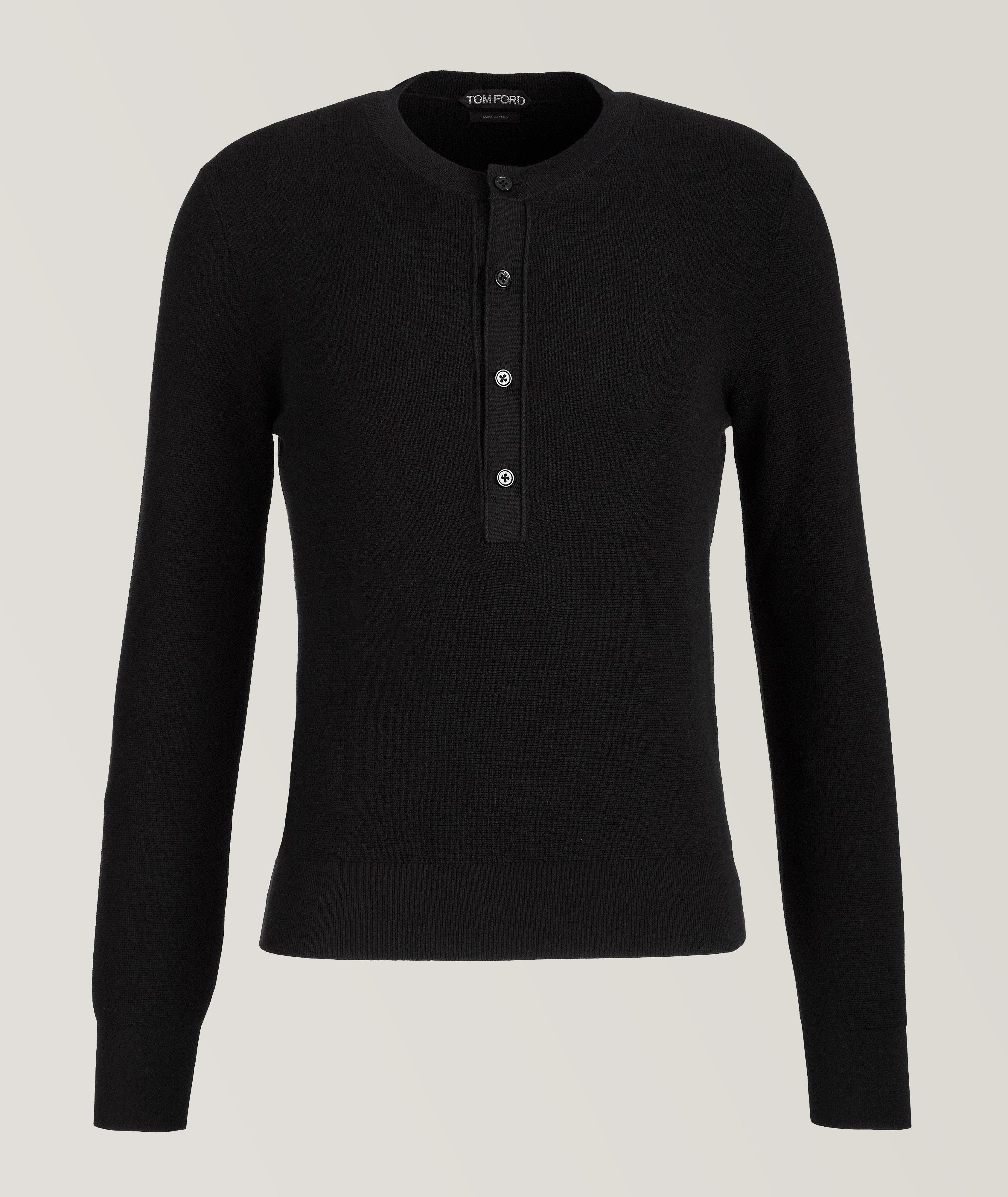 TOM FORD Wool-Silk Knit Henley | Sweaters & Knits | Harry Rosen