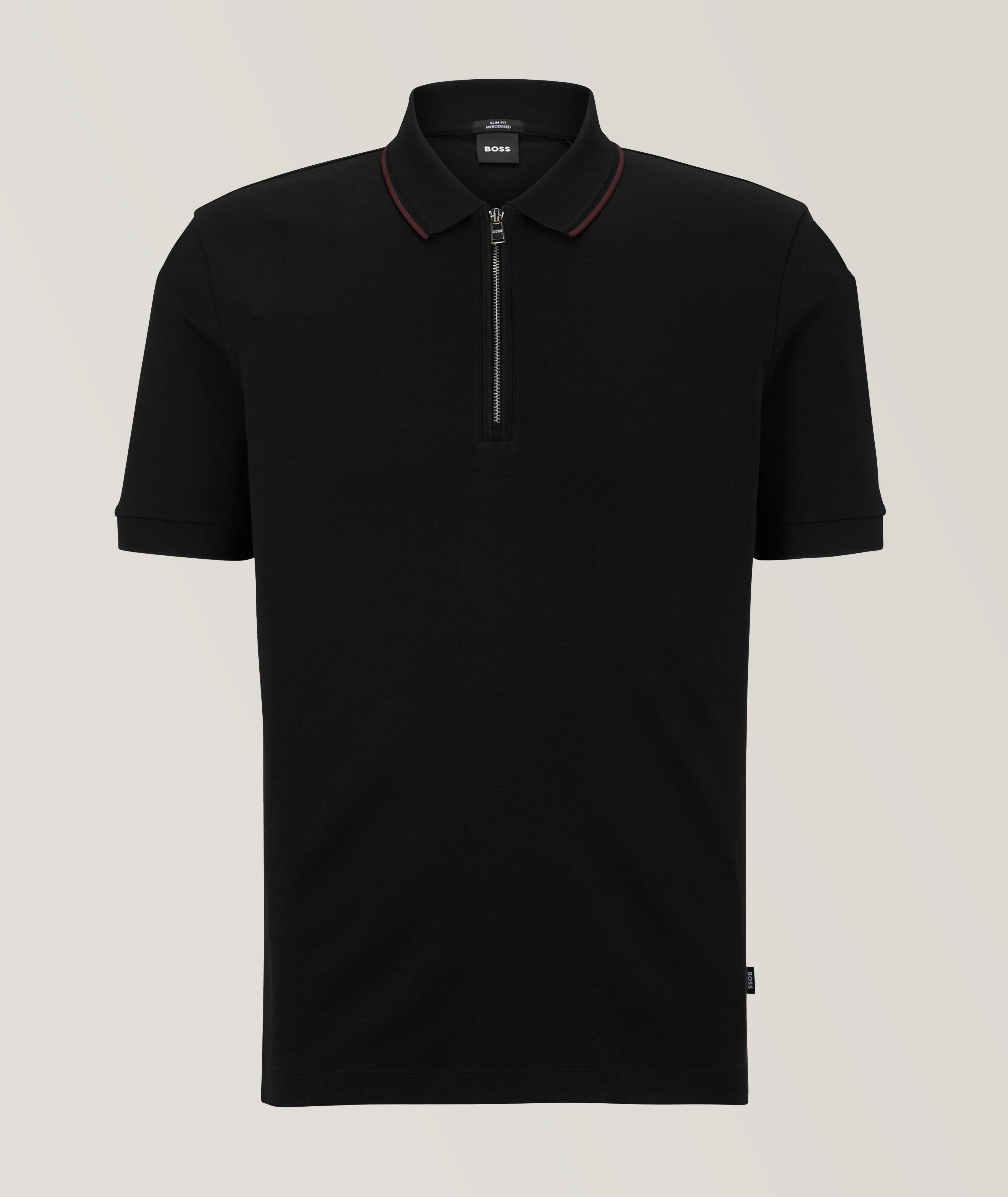 BOSS Slim Fit Interlock Cotton Polo | Polos | Harry Rosen