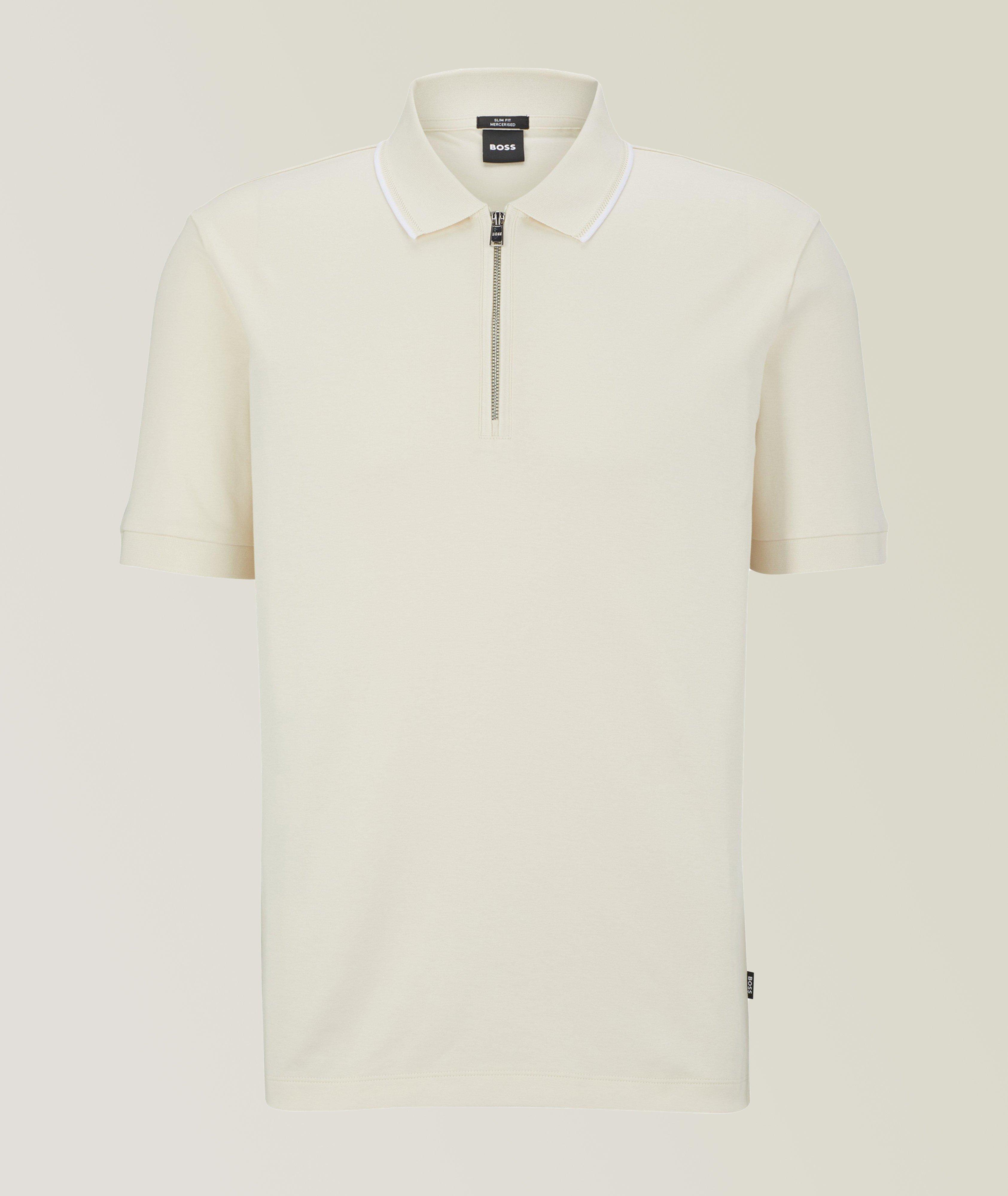 BOSS Slim Fit Interlock Cotton Polo | Polos | Harry Rosen