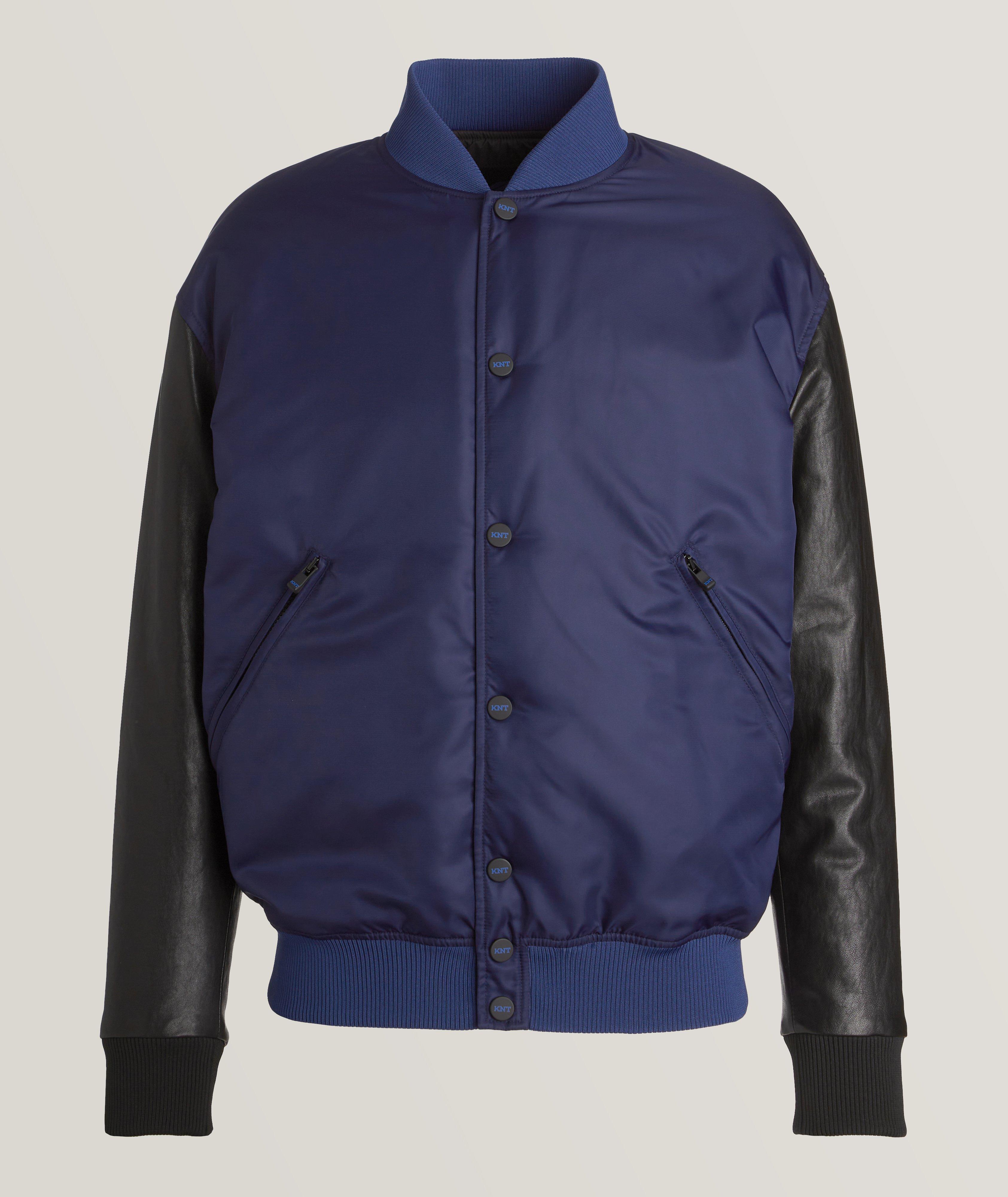 Kiton KNT Contrast Sleeve Bomber Blouson | Coats | Harry Rosen