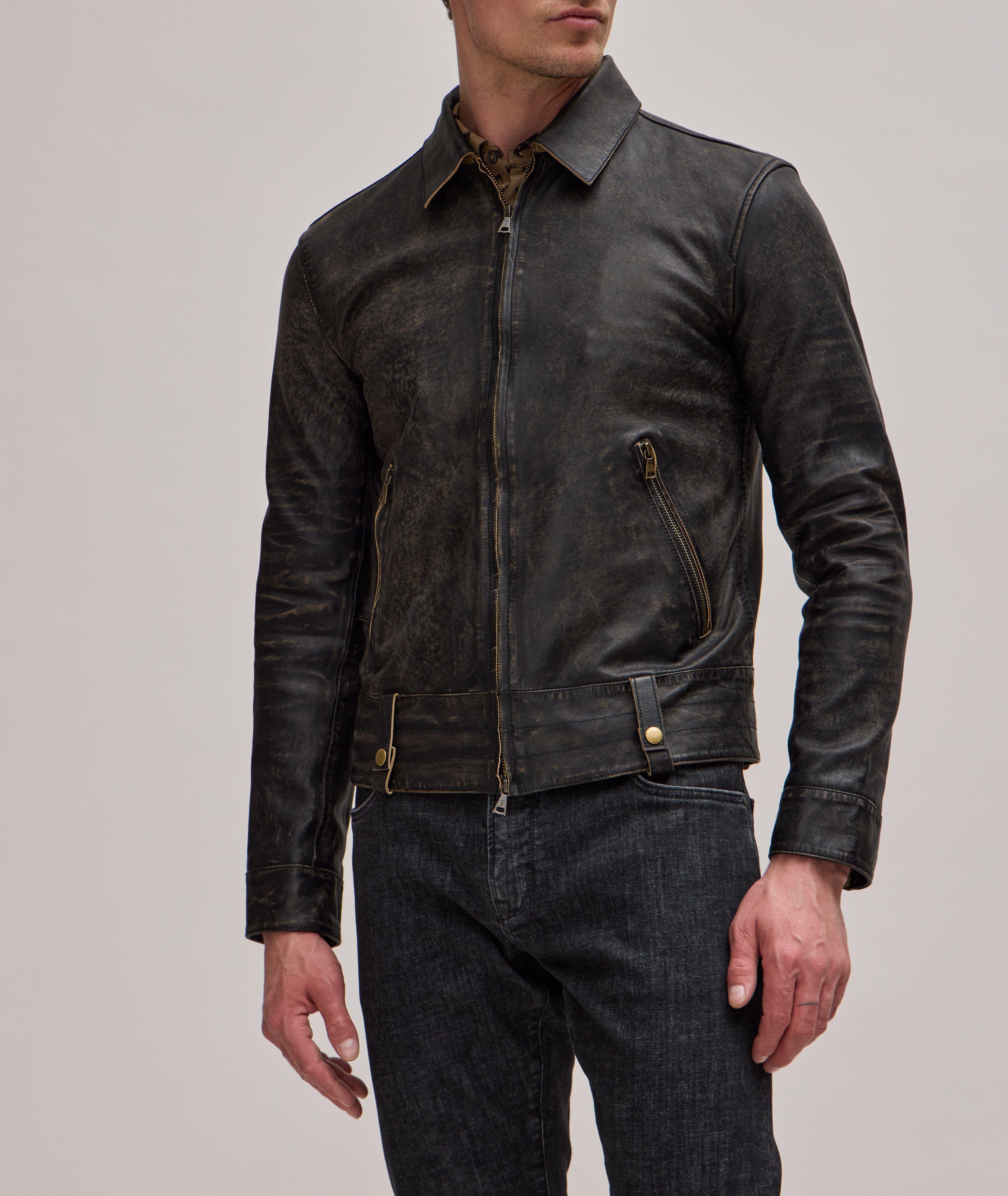 John Varvatos Sorcha Heritage Blouson Leather Jacket | Leather | Harry ...