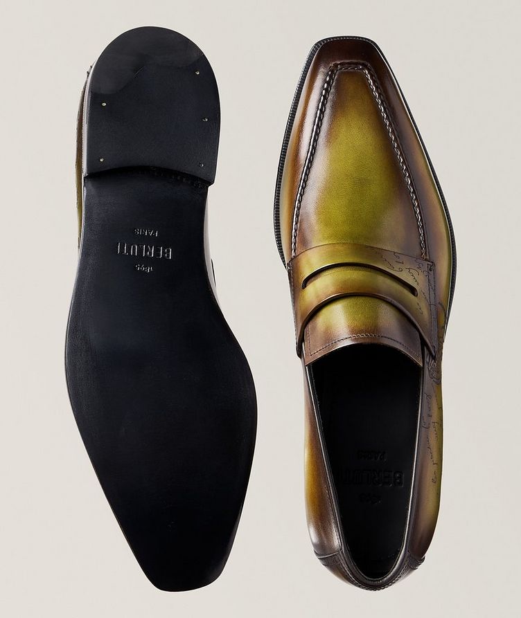 Berluti Andy Demesure Scritto Leather Penny Loafers | Dress Berluti Andy Demesure Scritto Leather Penny Loafers | Dress