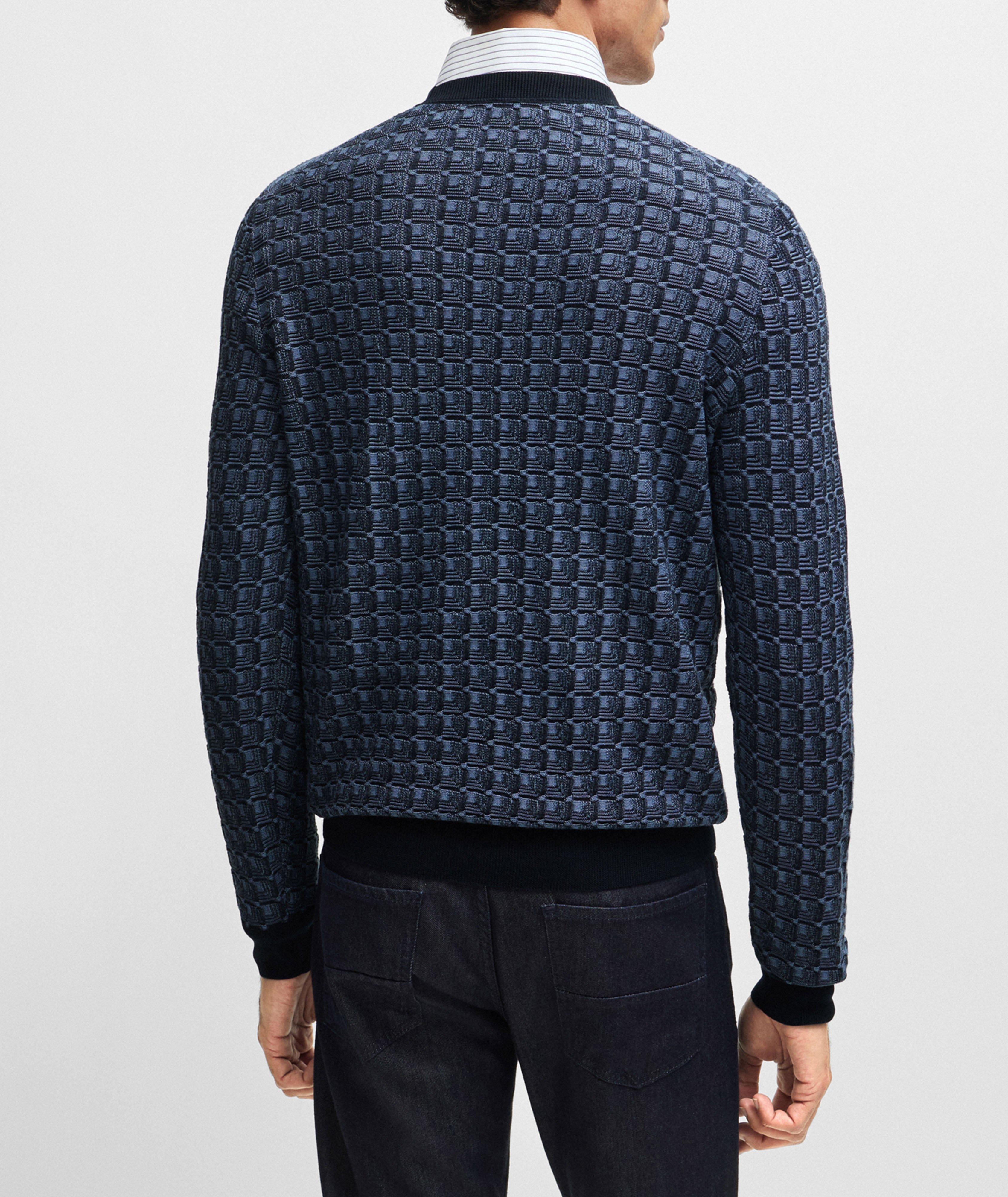 BOSS Geometric Structure Silk Sweater | Sweaters & Knits | Harry Rosen