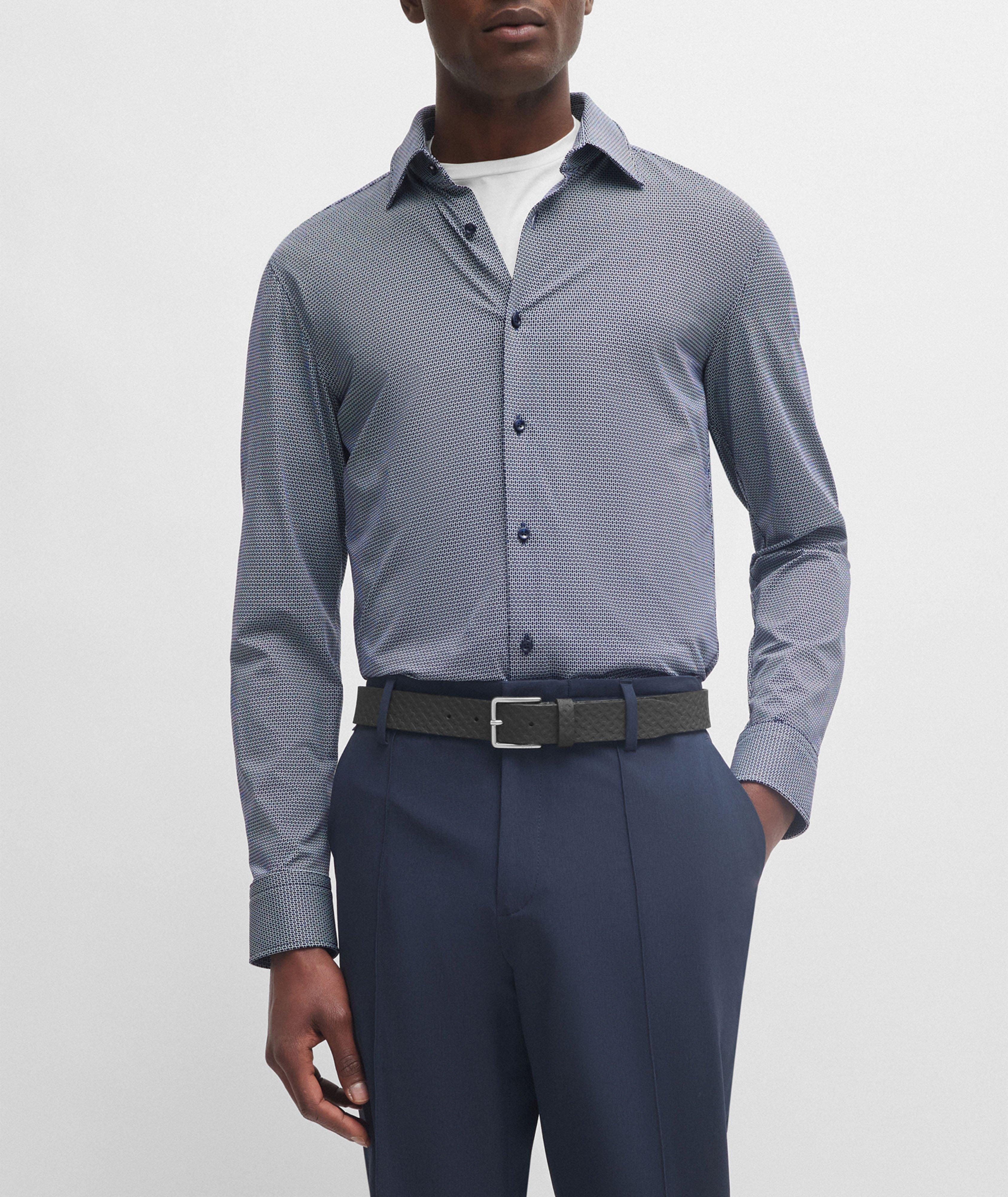 BOSS Kent Structured Stretch-Fabric Dress Shirt | Dress Shirts | Harry ...