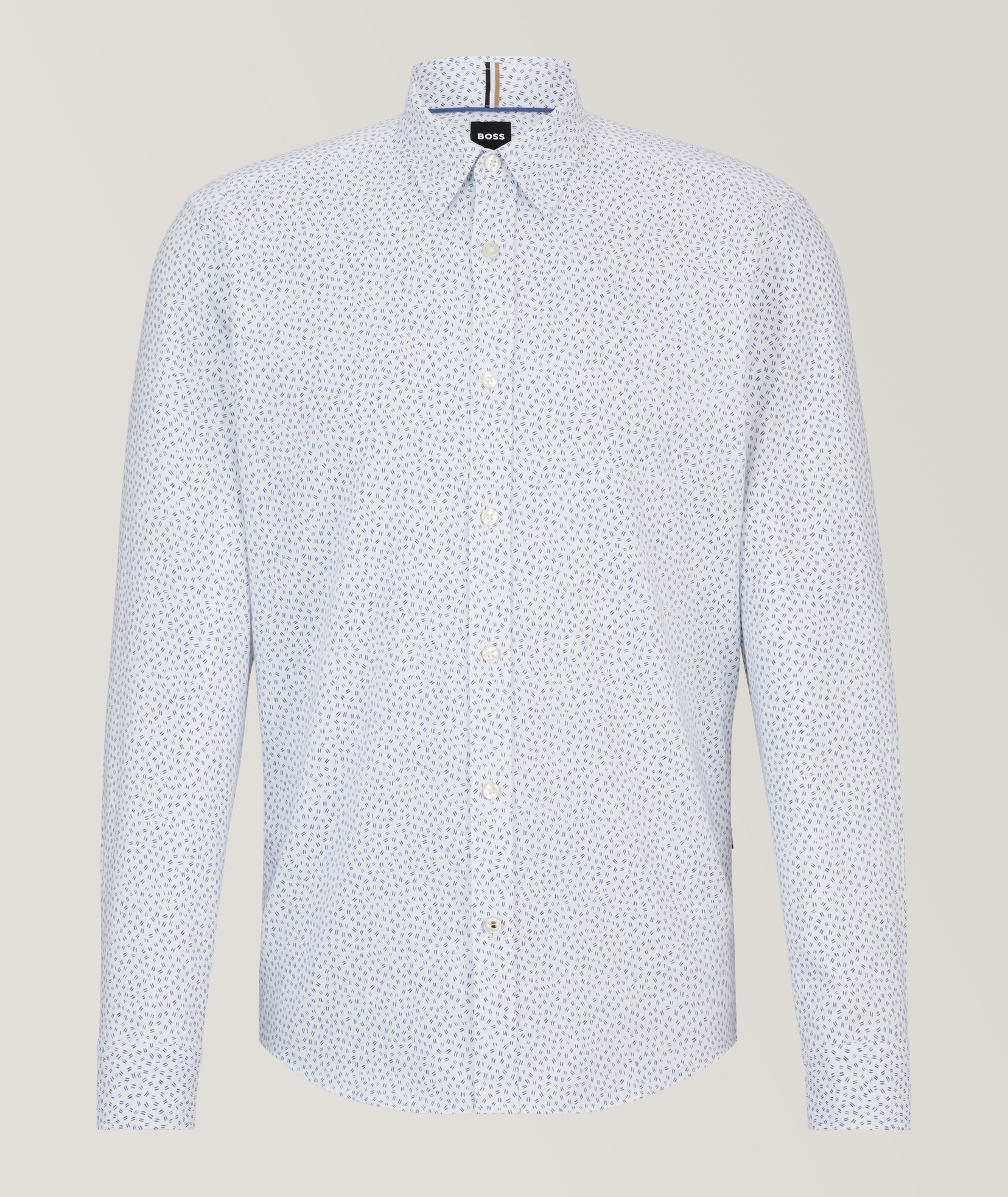 BOSS Liam Performance Stretch-Polyamide Sport Shirt | Casual Shirts ...