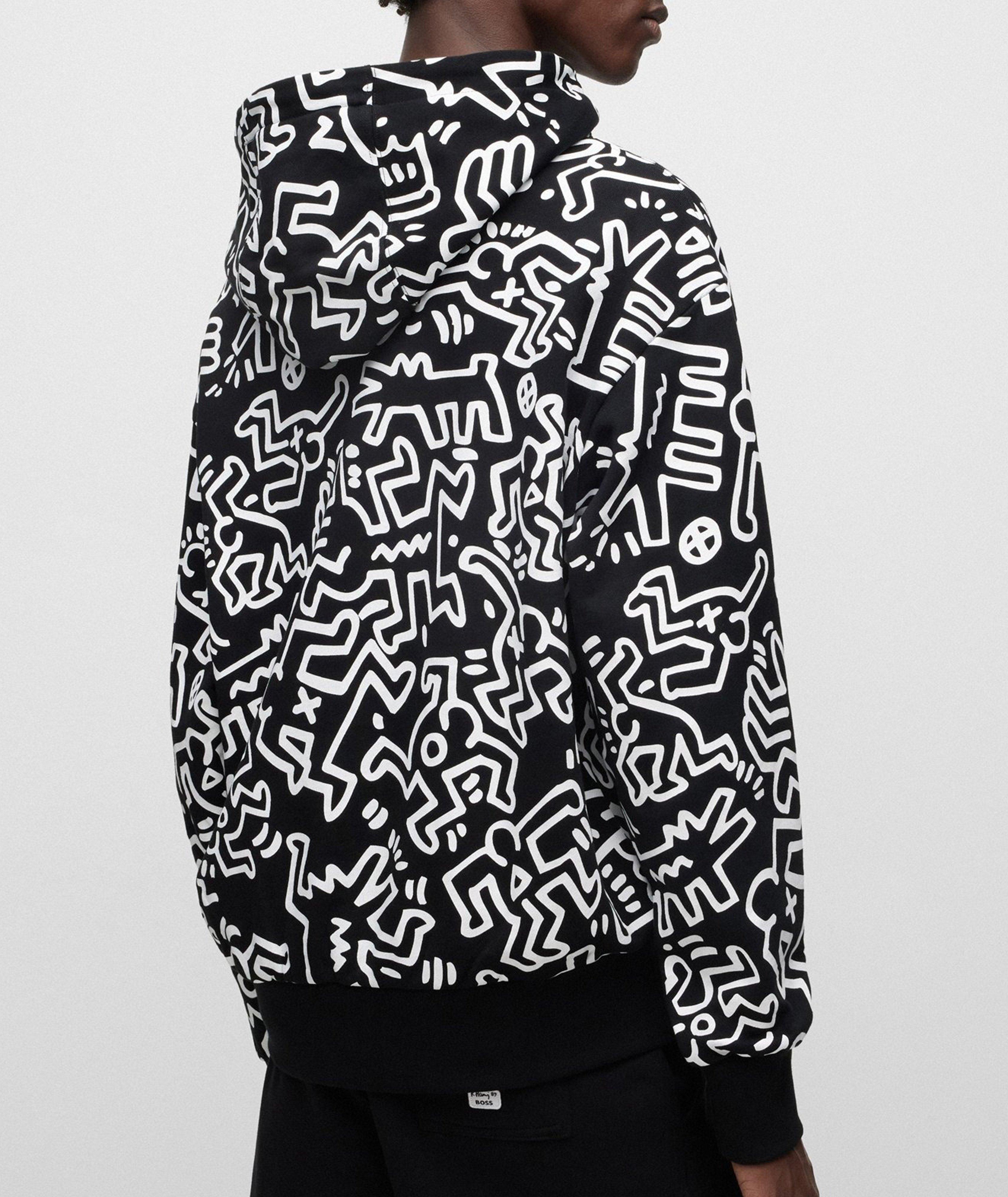 BOSS Keith Haring Collection All-Over Printed Cotton Hooded Sweater ...
