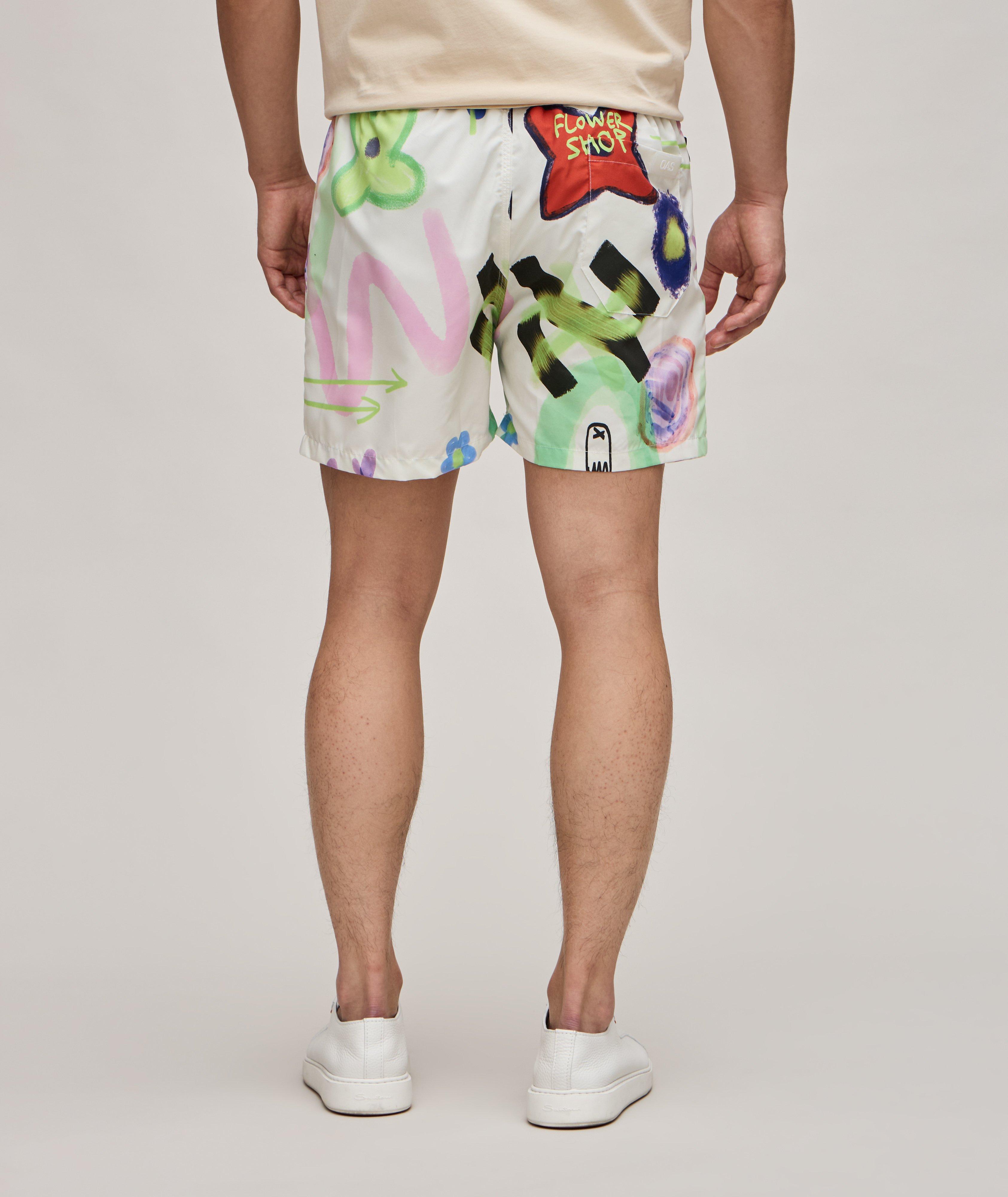 OAS Flower Technical Fabric Swim Shorts | Swimwear | Harry Rosen