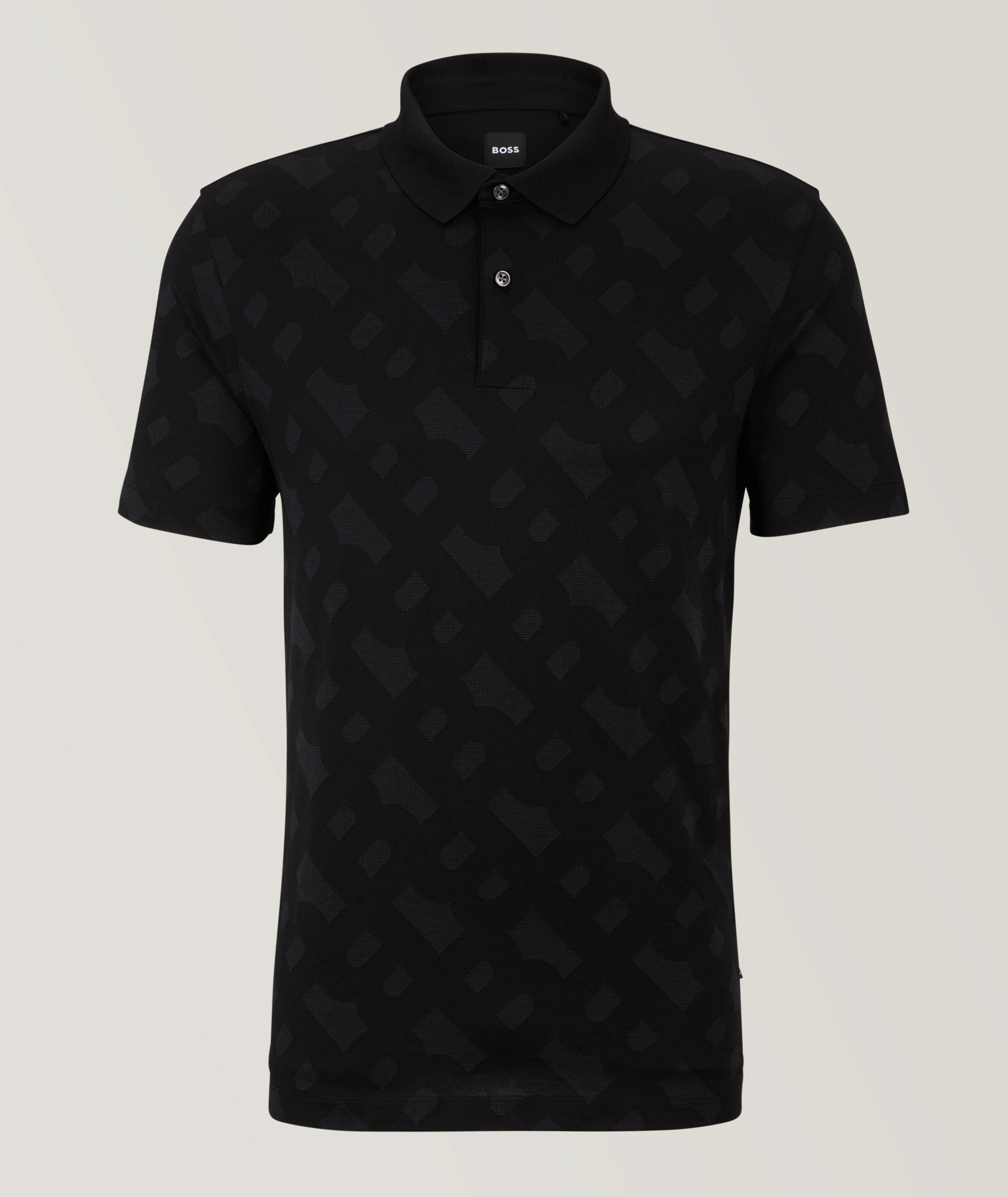 BOSS Monogram Jacquard Cotton Polo | Polos | Harry Rosen
