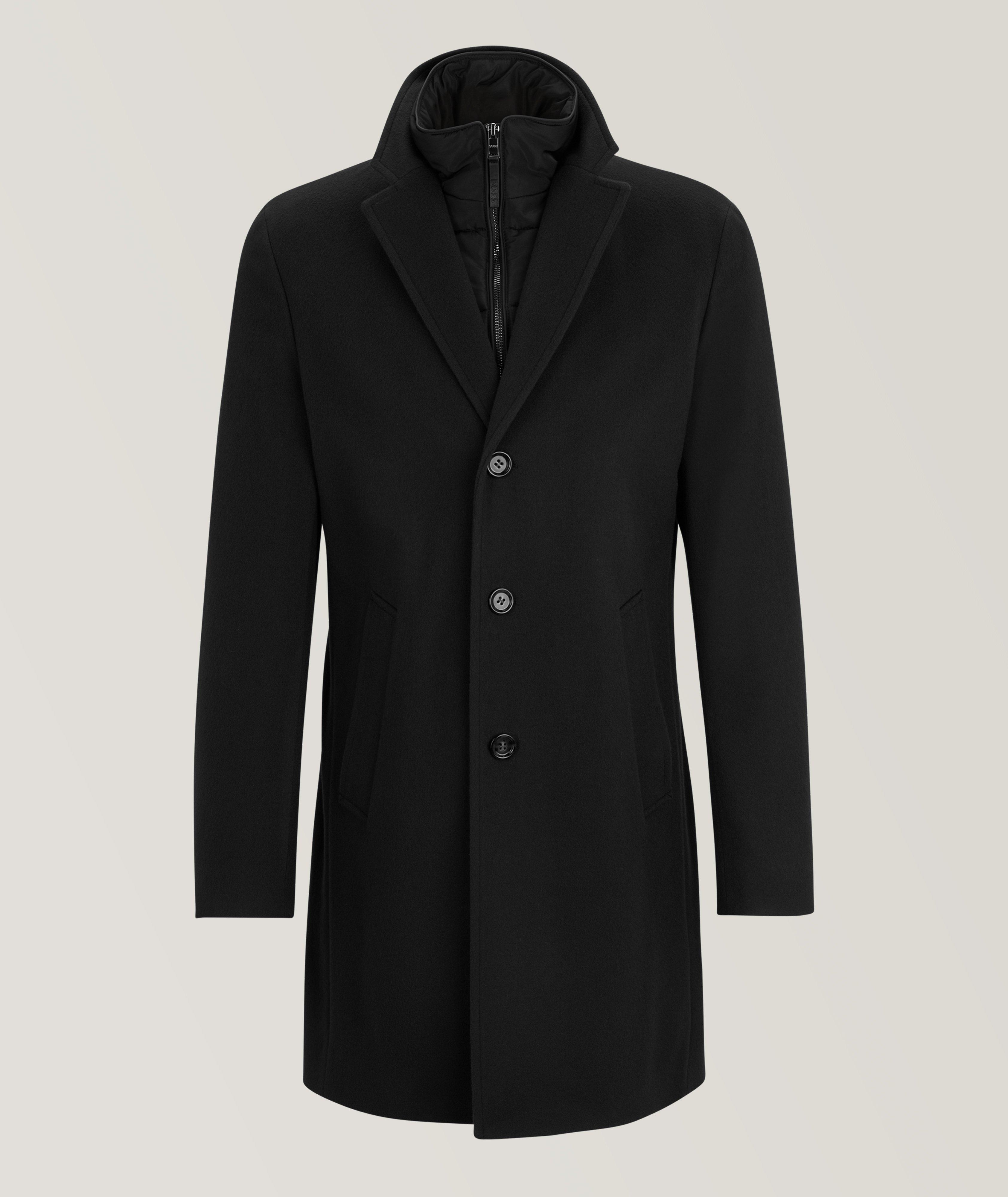 BOSS Slim Fit Bib Insert Virgin Wool-Blend Coat | Coats | Harry Rosen