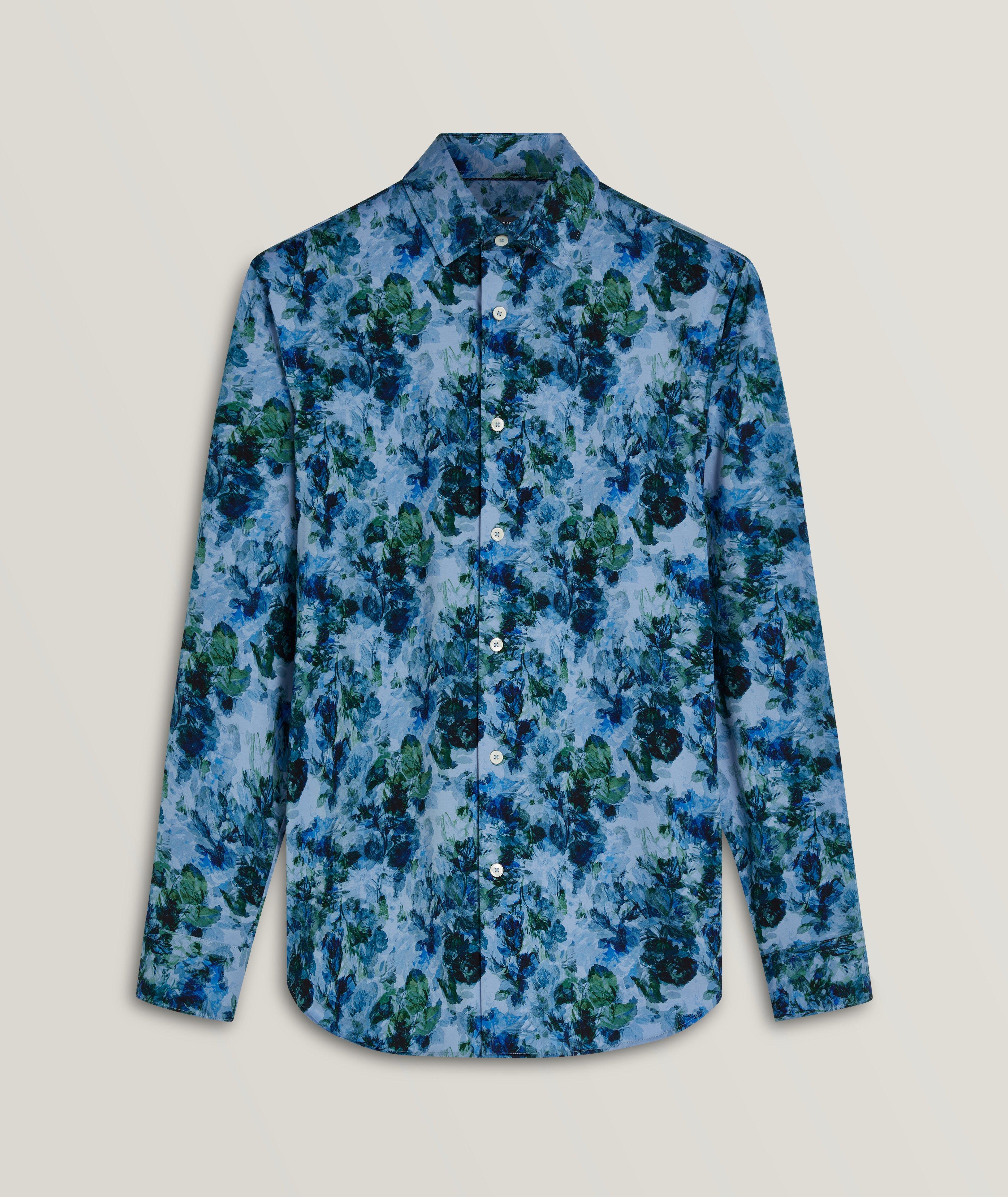 Bugatchi James Leaf Stretch-OoohCotton Sport Shirt | Casual Shirts ...