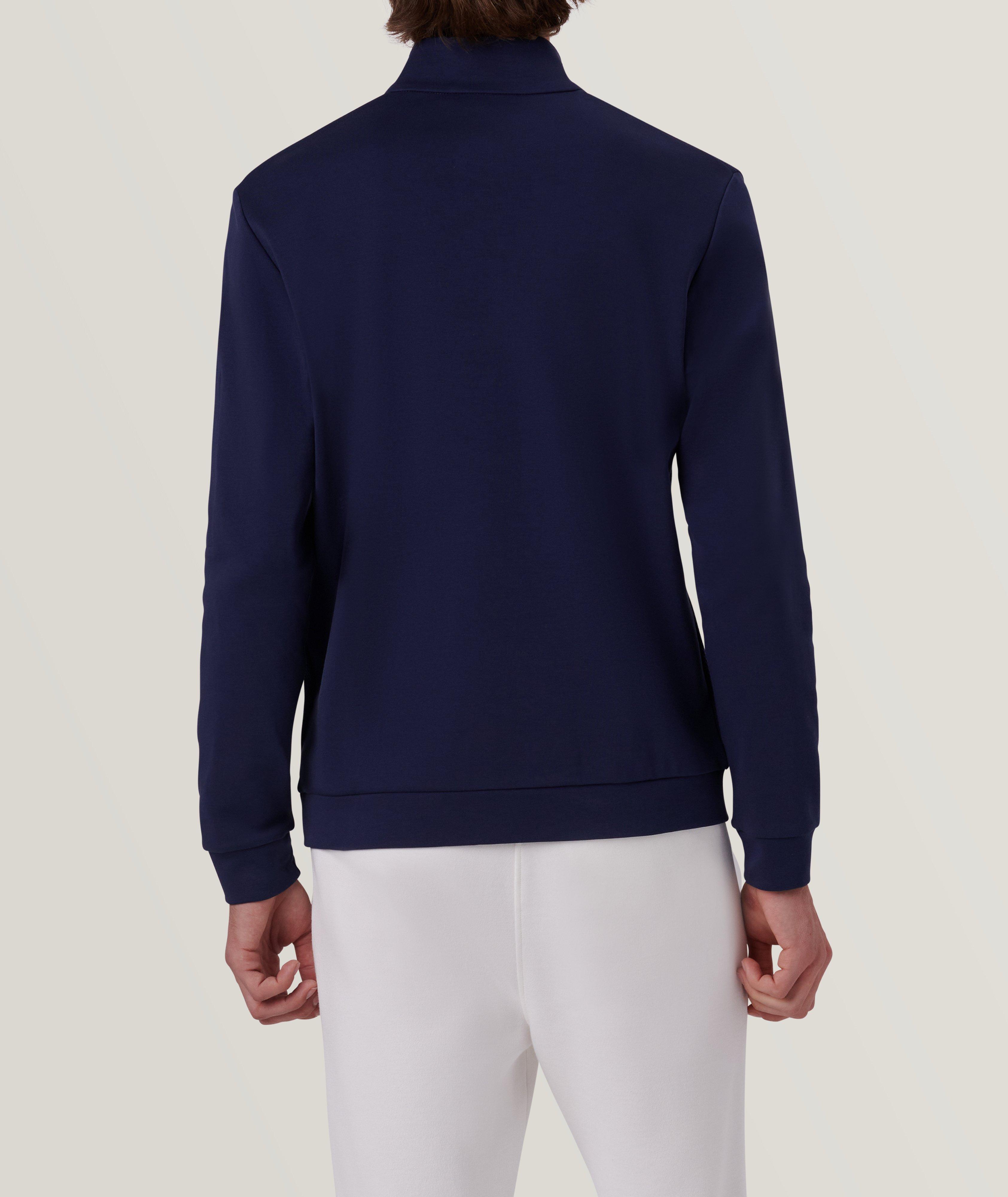 Bugatchi Solid Quarter Zip Cotton Pullover | Sweaters & Knits | Harry Rosen