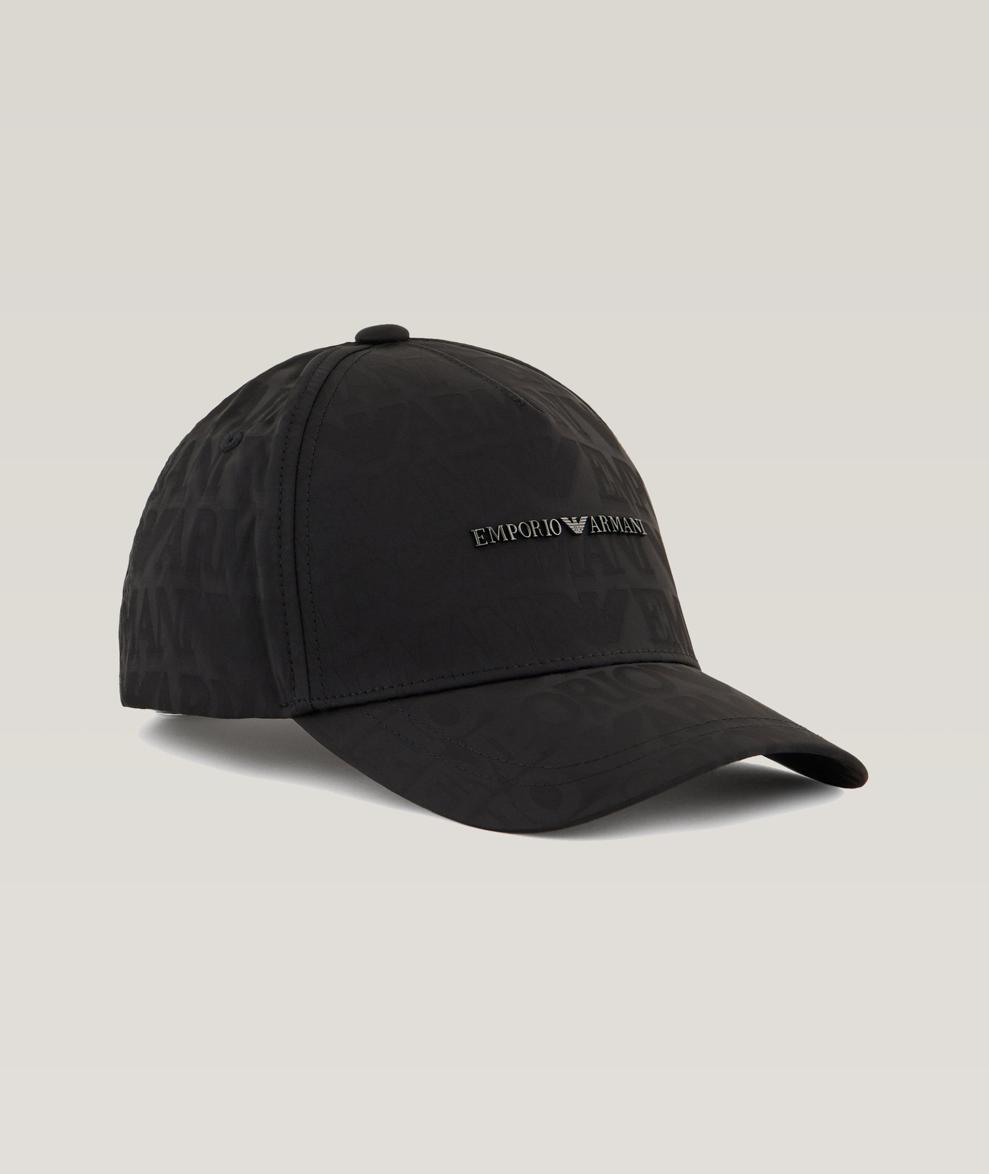 Emporio Armani Tonal Lettering Jacquard Nylon Baseball Cap | Hats ...