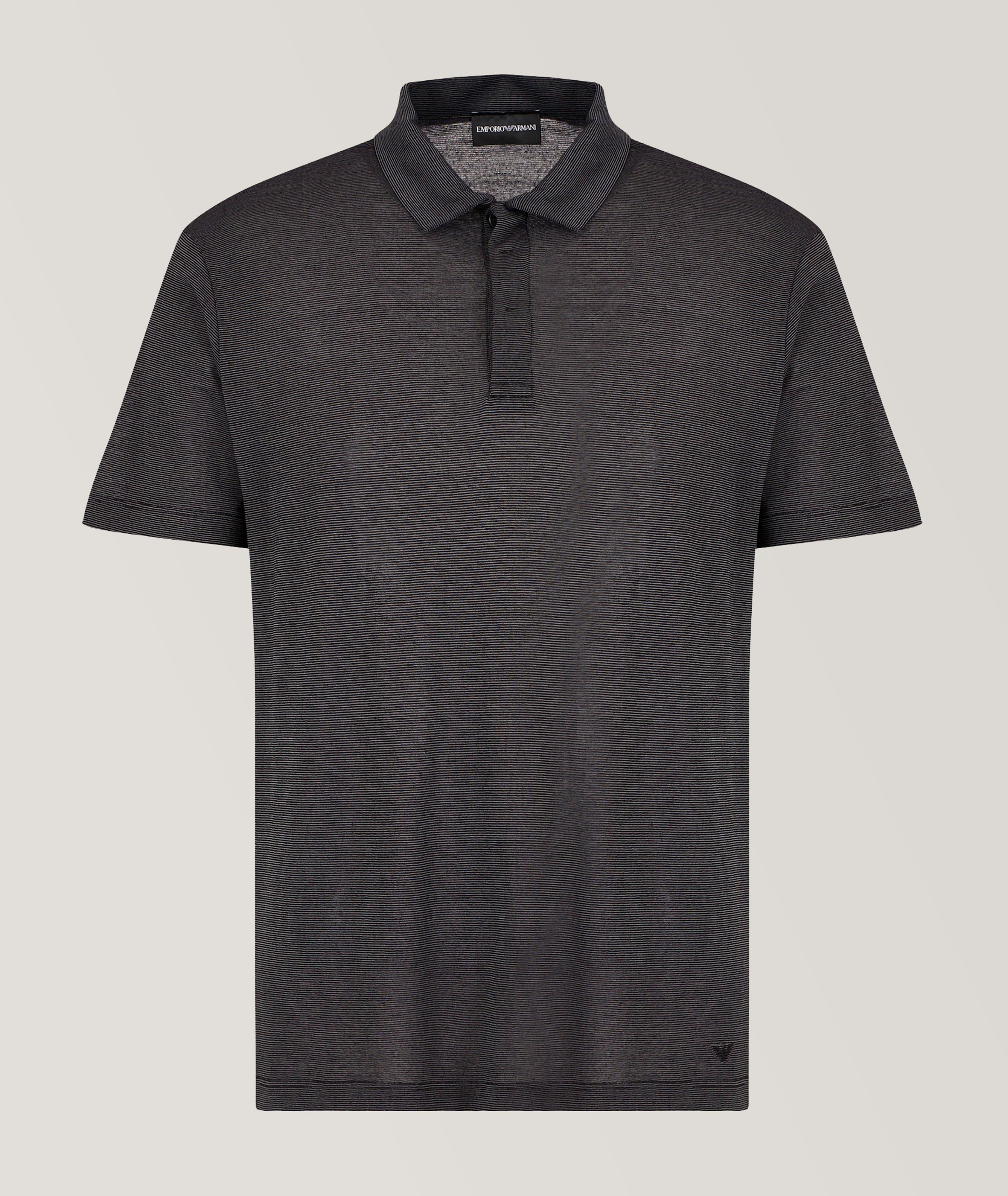 Emporio Armani Textured Jersey Polo Casual Wear Harry Rosen