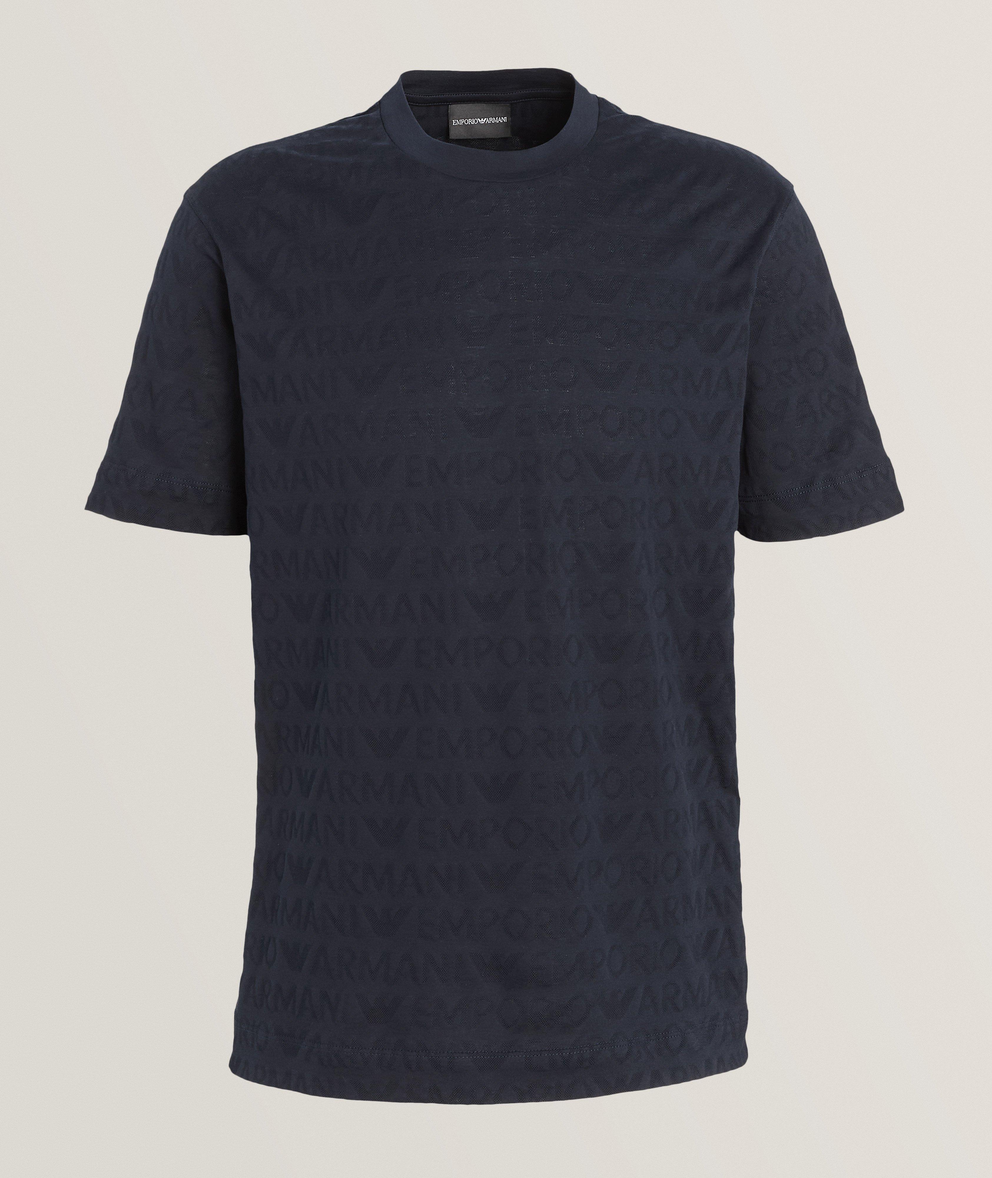 Emporio Armani Sheer Logo Pattern T-Shirt | Casual Wear | Harry Rosen
