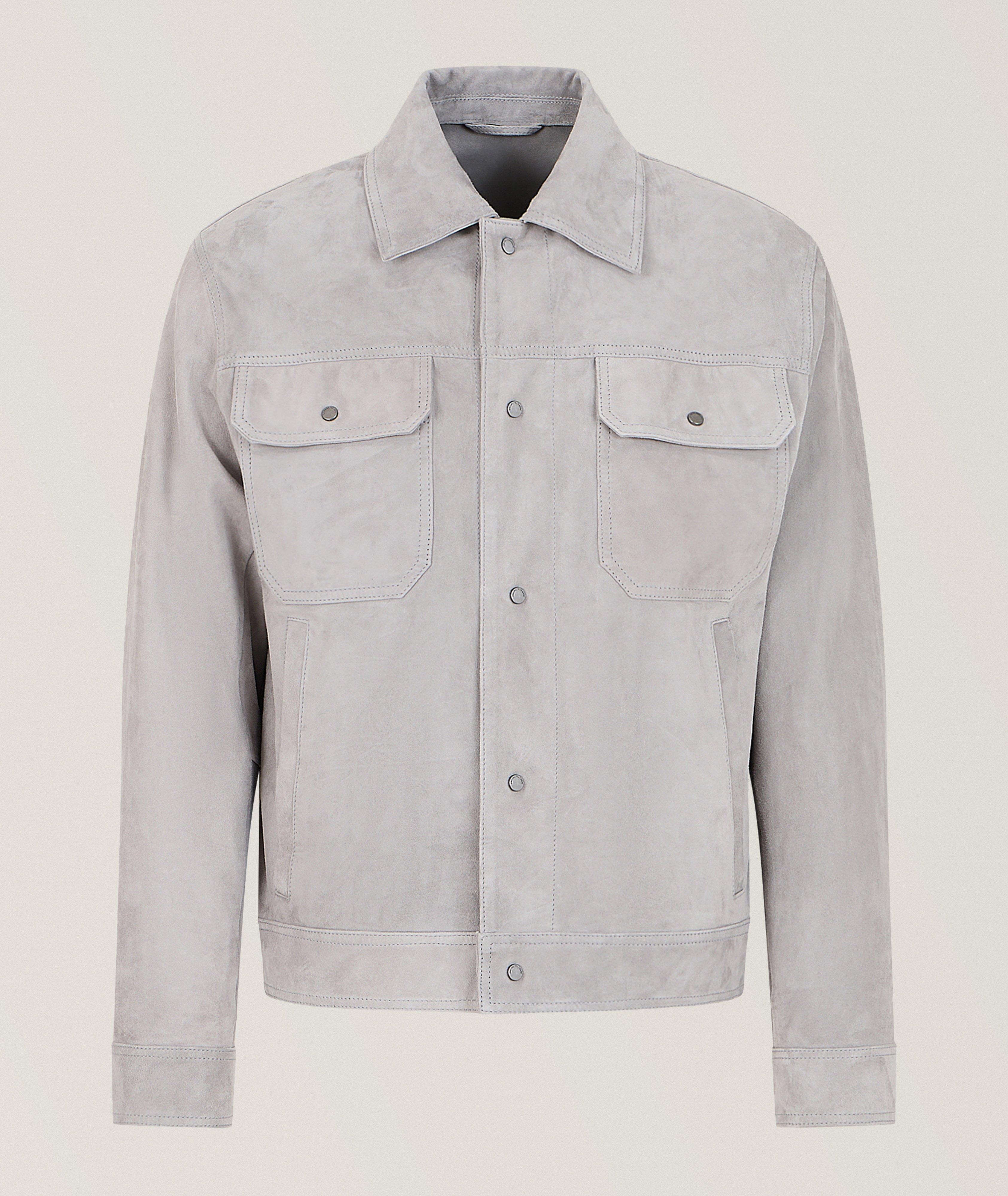 Emporio Armani Suede Goat Leather Jacket | Coats | Harry Rosen